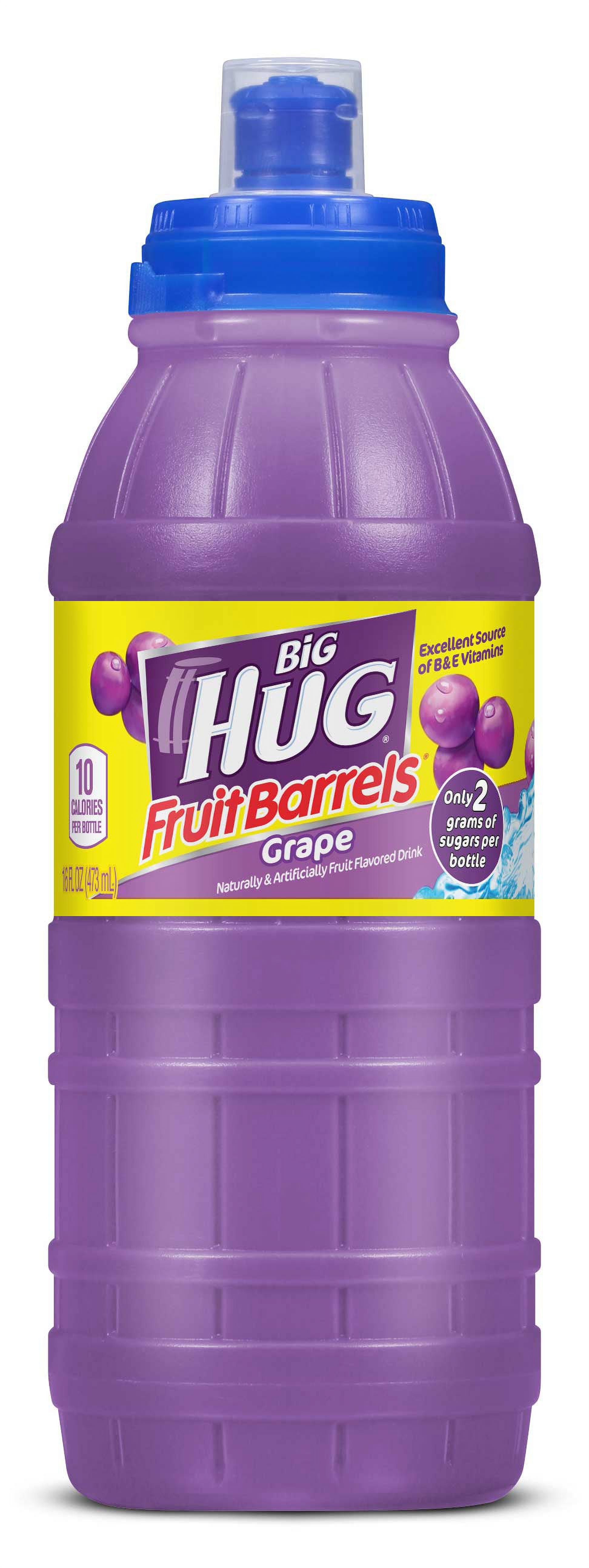 Big Hug Fruit Barrels Sports Cap Grape Fruit Flavored Drink, 16 Fluid ...