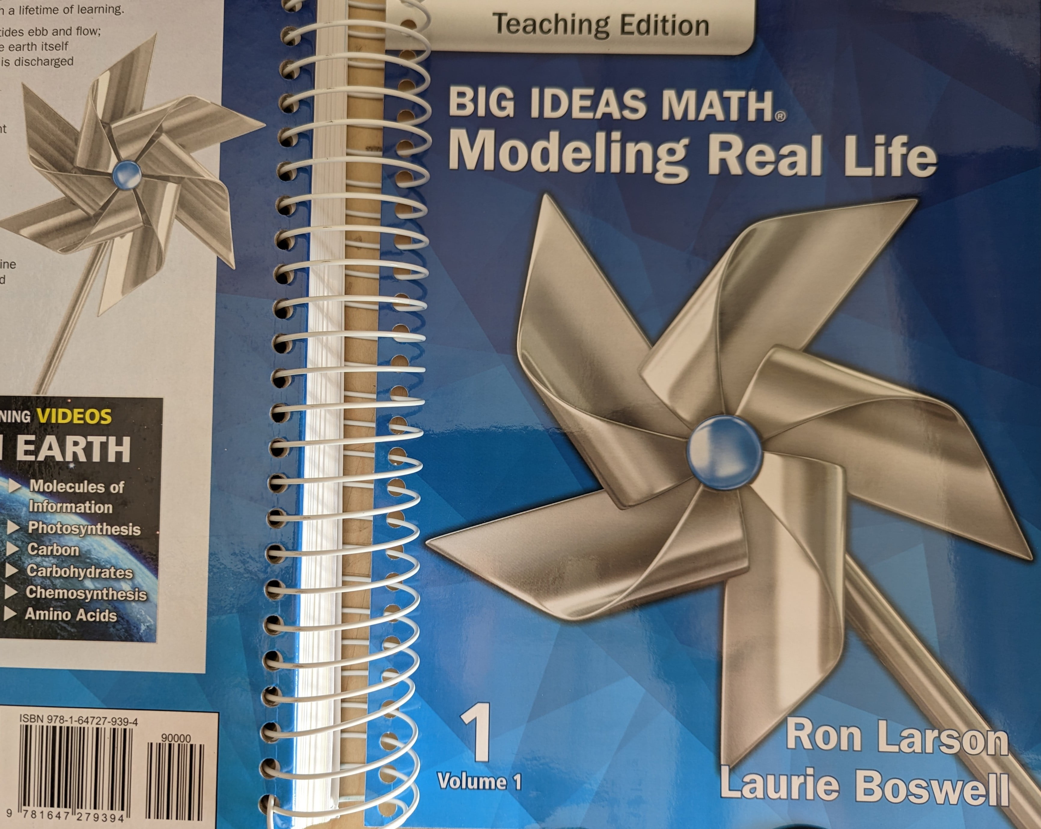 Big Ideas Math, Modeling Real Life, Teaching Edition Grade 1 Volume 1 ...