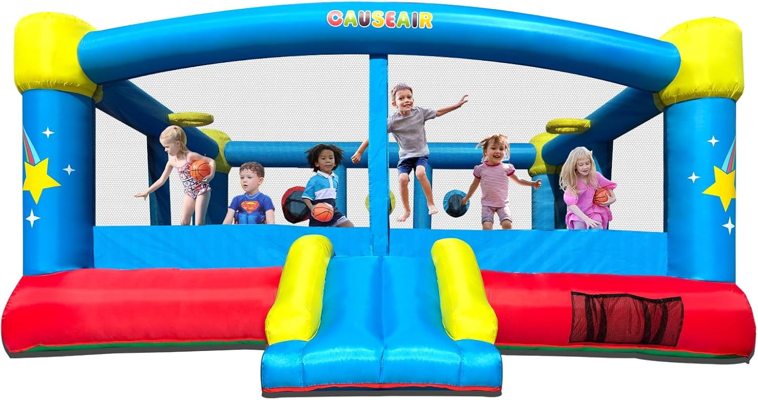 Big Inflatable Bounce House for Party Fun,15ft x 14.8ft,Double ...