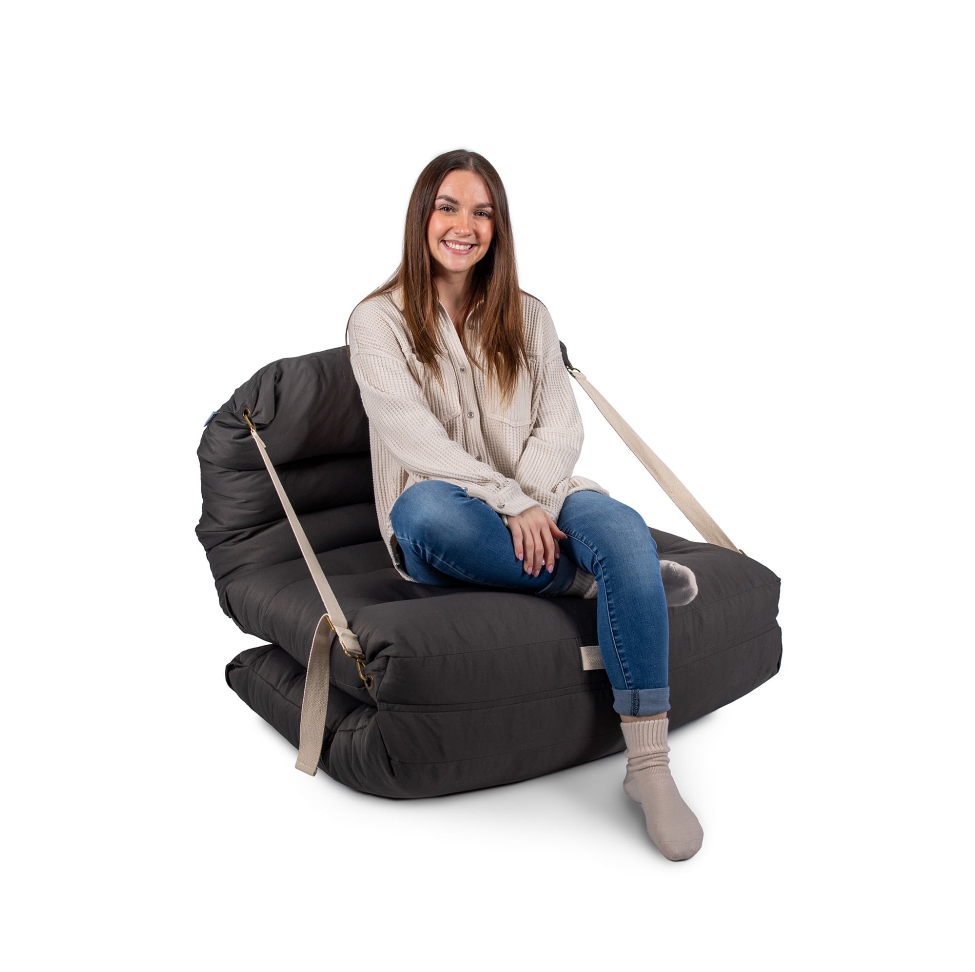 Big Joe Chameleon 4-in-1 Lounger, Charcoal Soft Twill - Walmart.com
