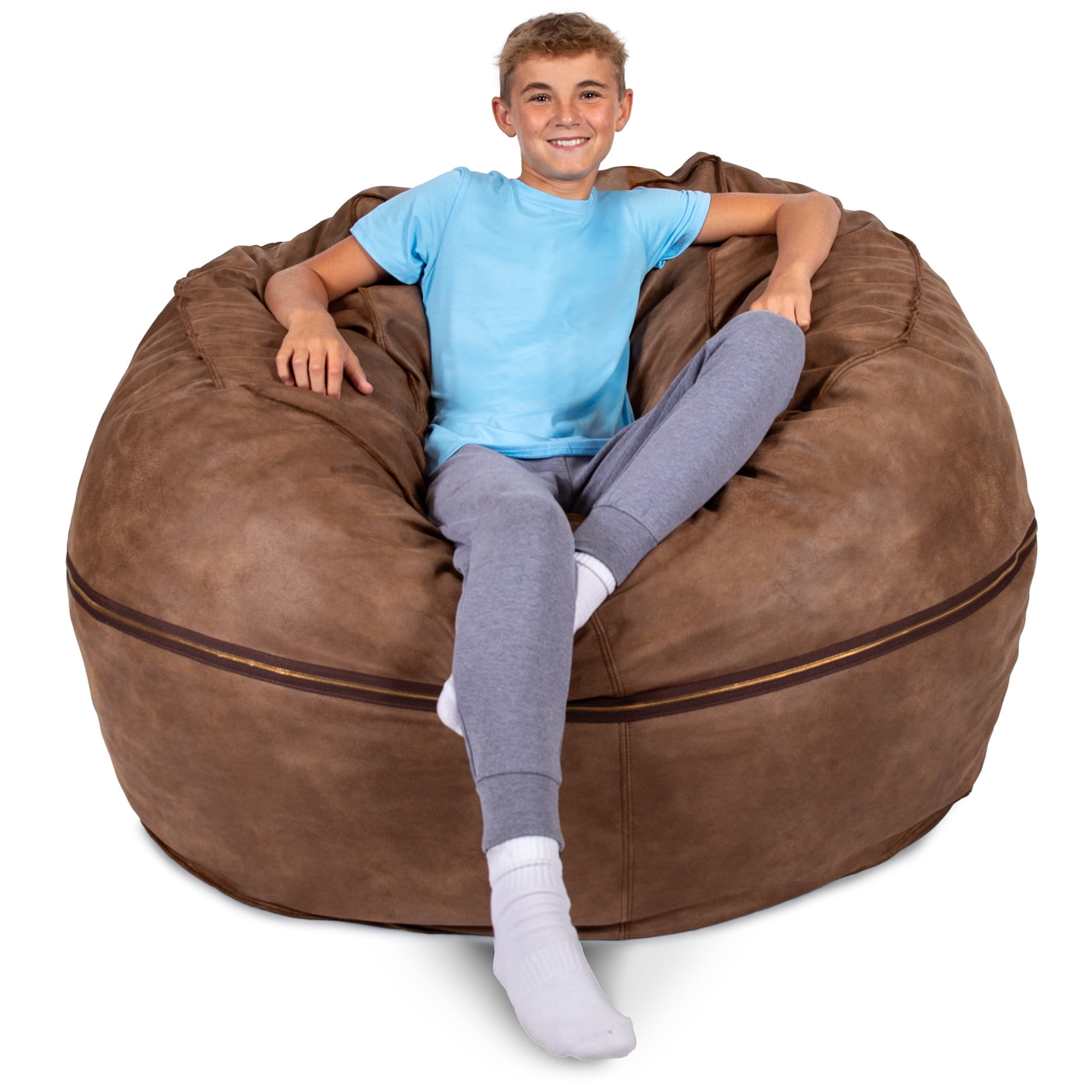 Big Joe Fuf 5Ft Oversized Foam Bean Bag Chair for Kids, Teens, Adults ...