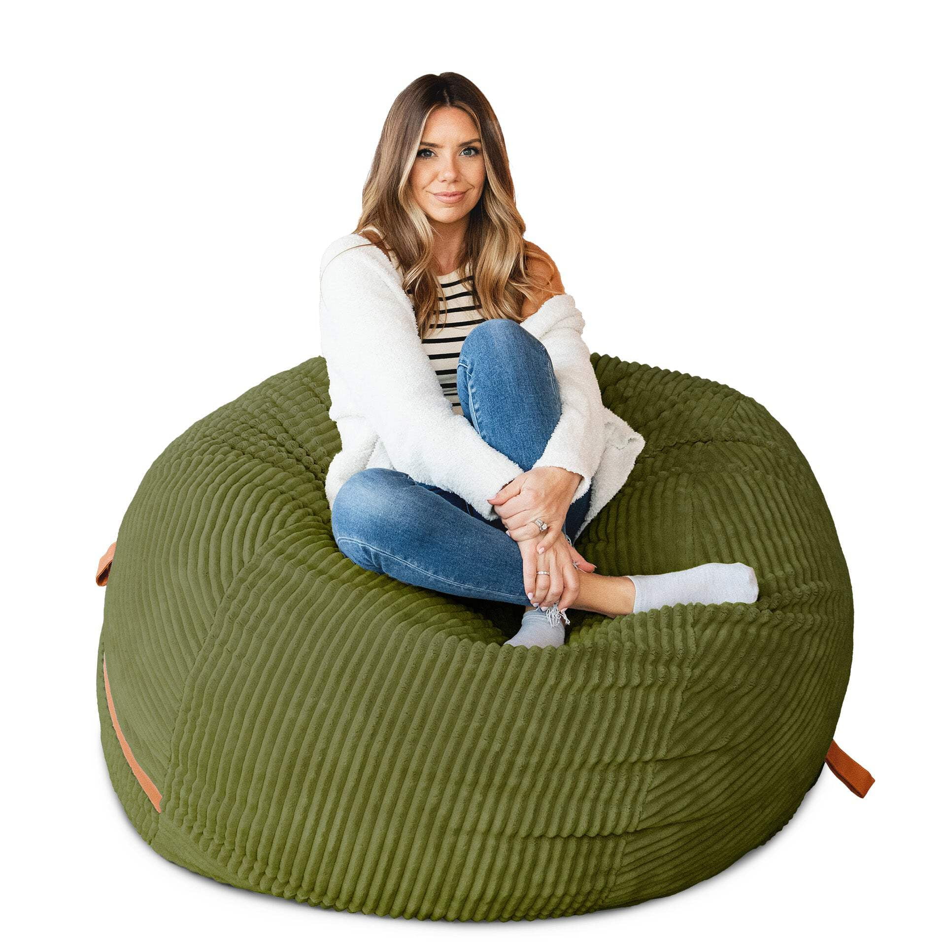 Big Joe Fuf Large Foam Filled Bean Bag Chair with Removable Cover, 4 ...