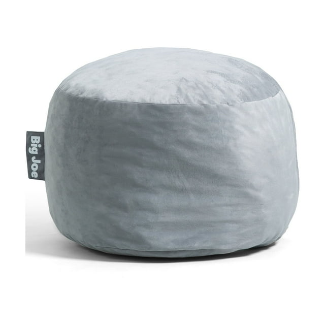 Big Joe Fuf Small Foam Filled Bean Bag Chair, Gray Plush, Soft ...