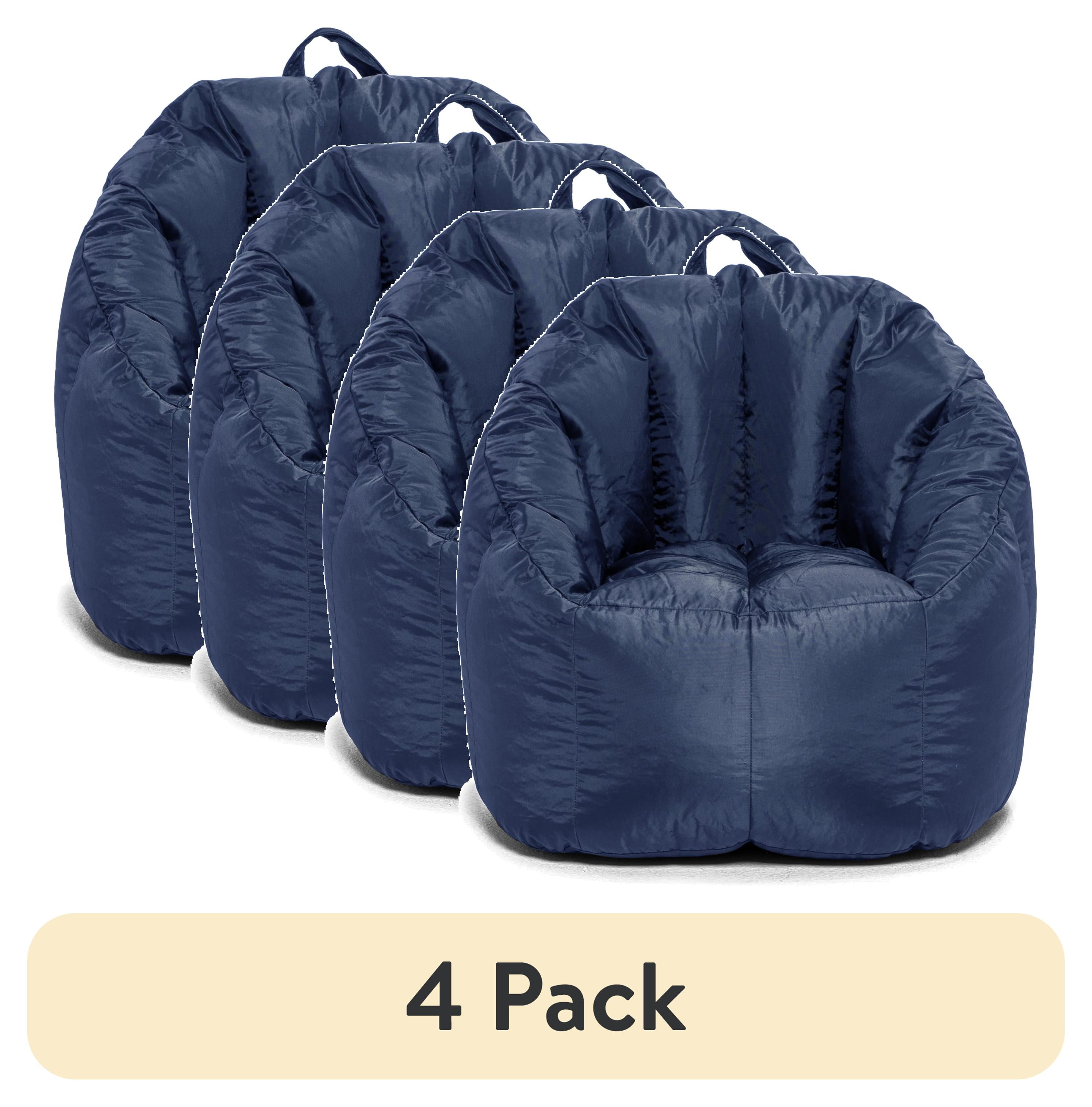 (4 pack) Big Joe Joey Bean Bag Chair, Smartmax, Kids/Teens, 2.5ft, Navy ...