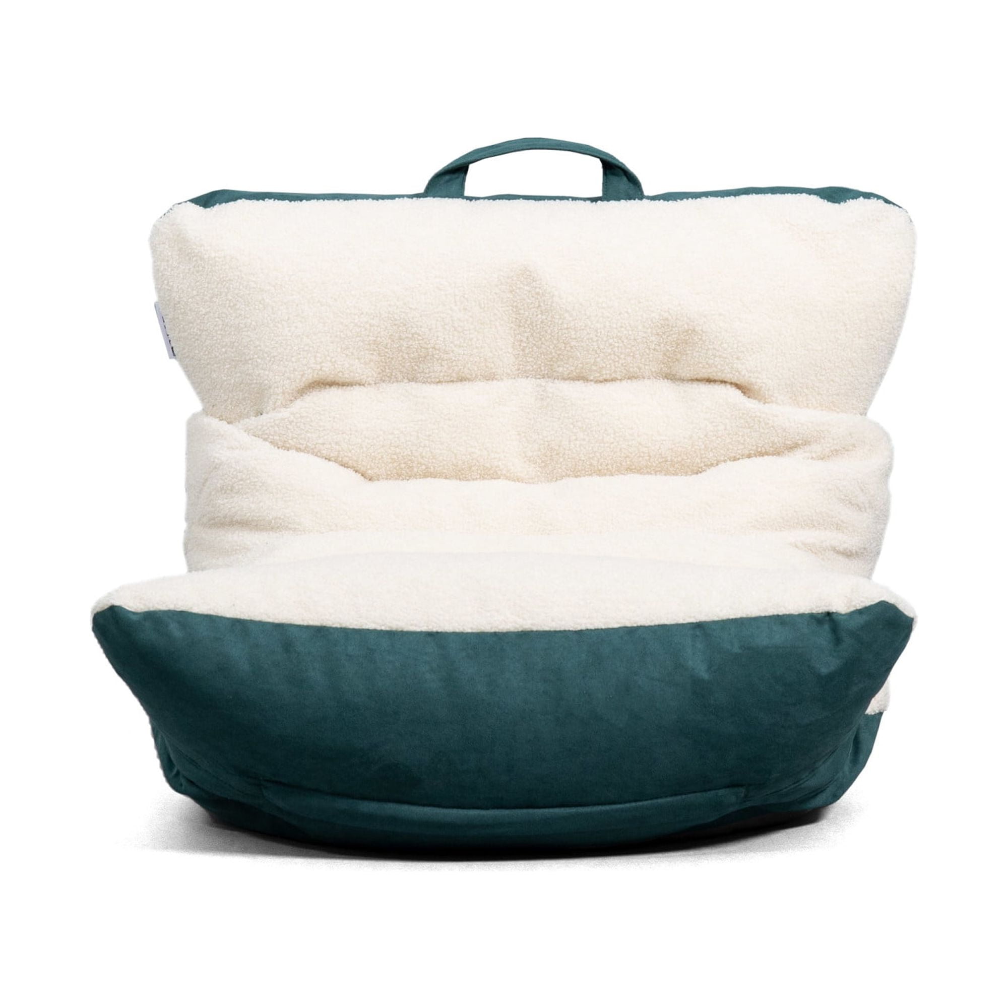 Big Joe Roma Kid's Bean Bag Chair, Oat Sherpa and Sage, Vegan Suede, 2 ...