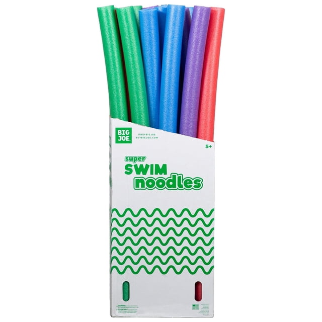Free Shipping! Big Joe Swim Noodle 18 Pack Pool Noodles, Red, Blue ...