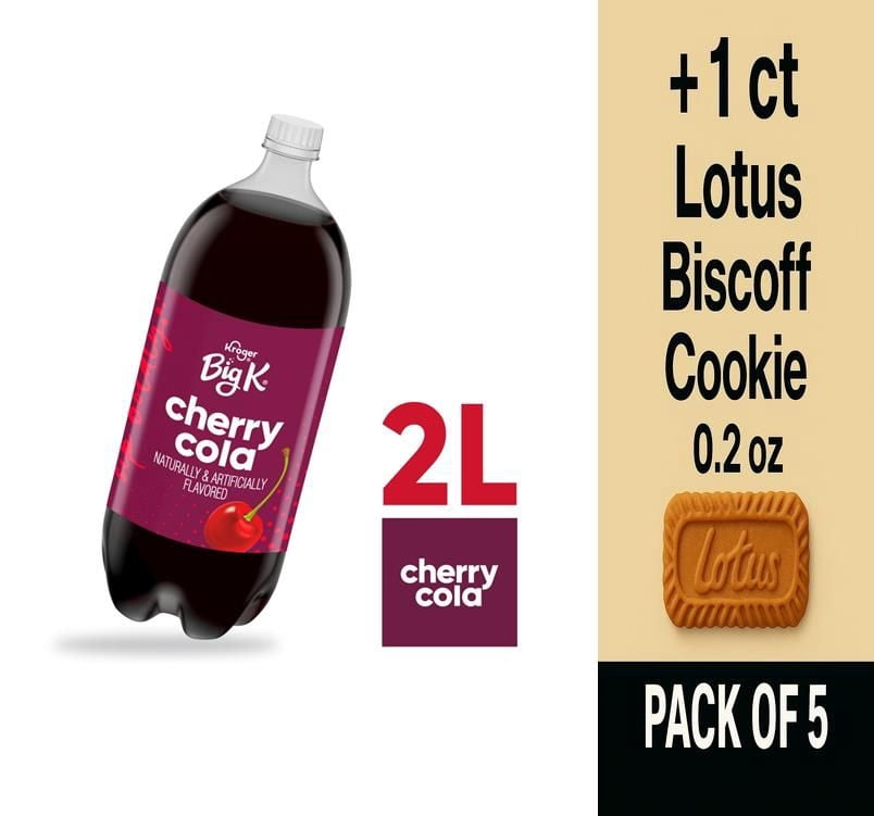 Big K Cherry Cola Soda Bottle 2 liter - Pack of 5 & Lotus Biscoff ...