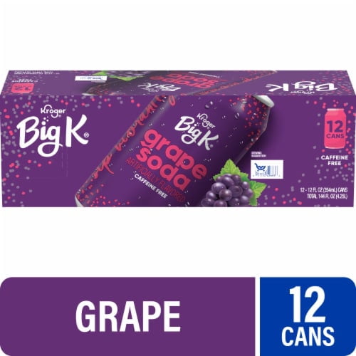 Big K Grape Caffeine Free Soda Cans - 12 fl oz - 12 pk - Walmart.com