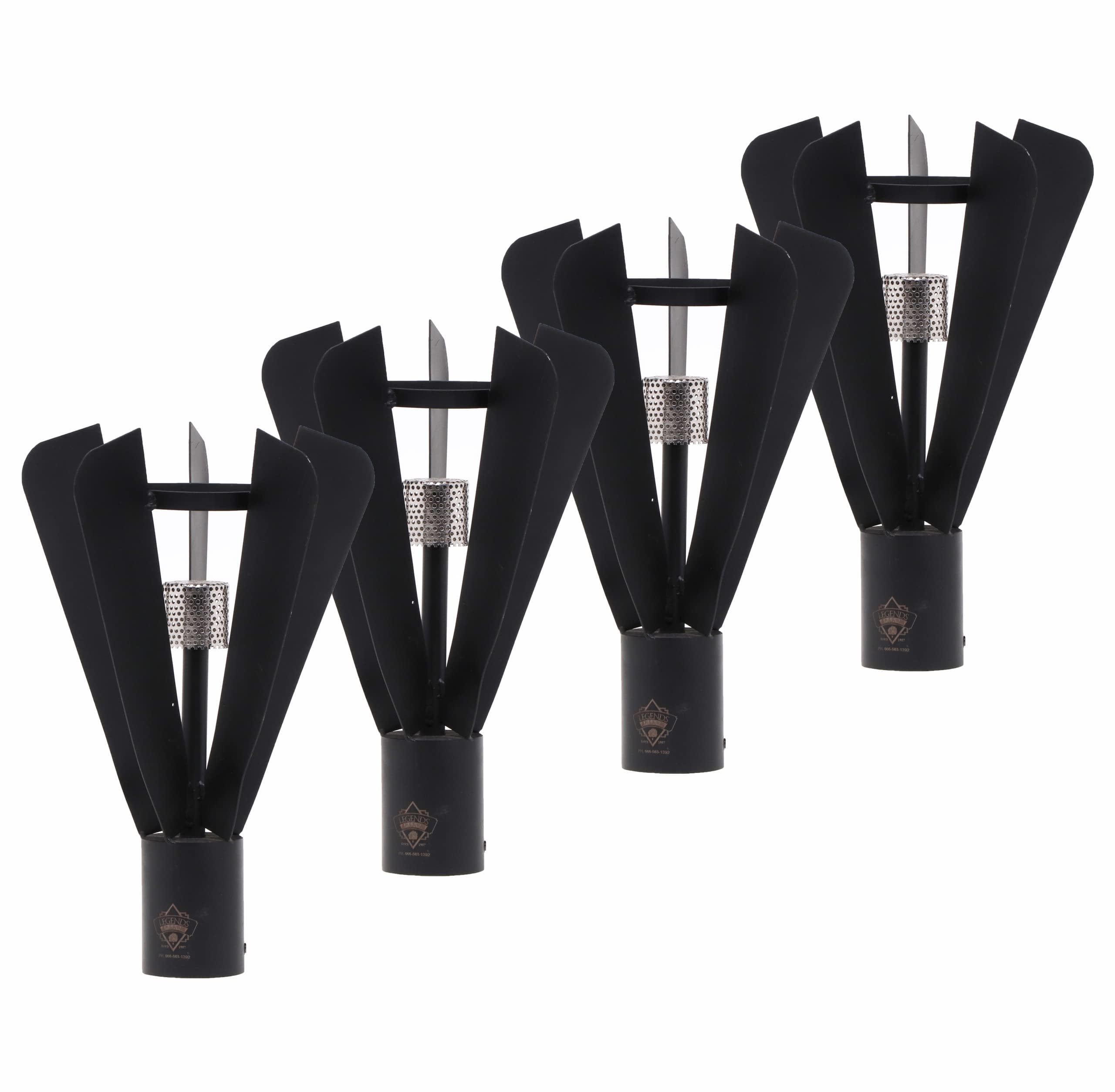 Legends International Big Kahuna Tiki Torch Head Fin Style - 4 Pack ...
