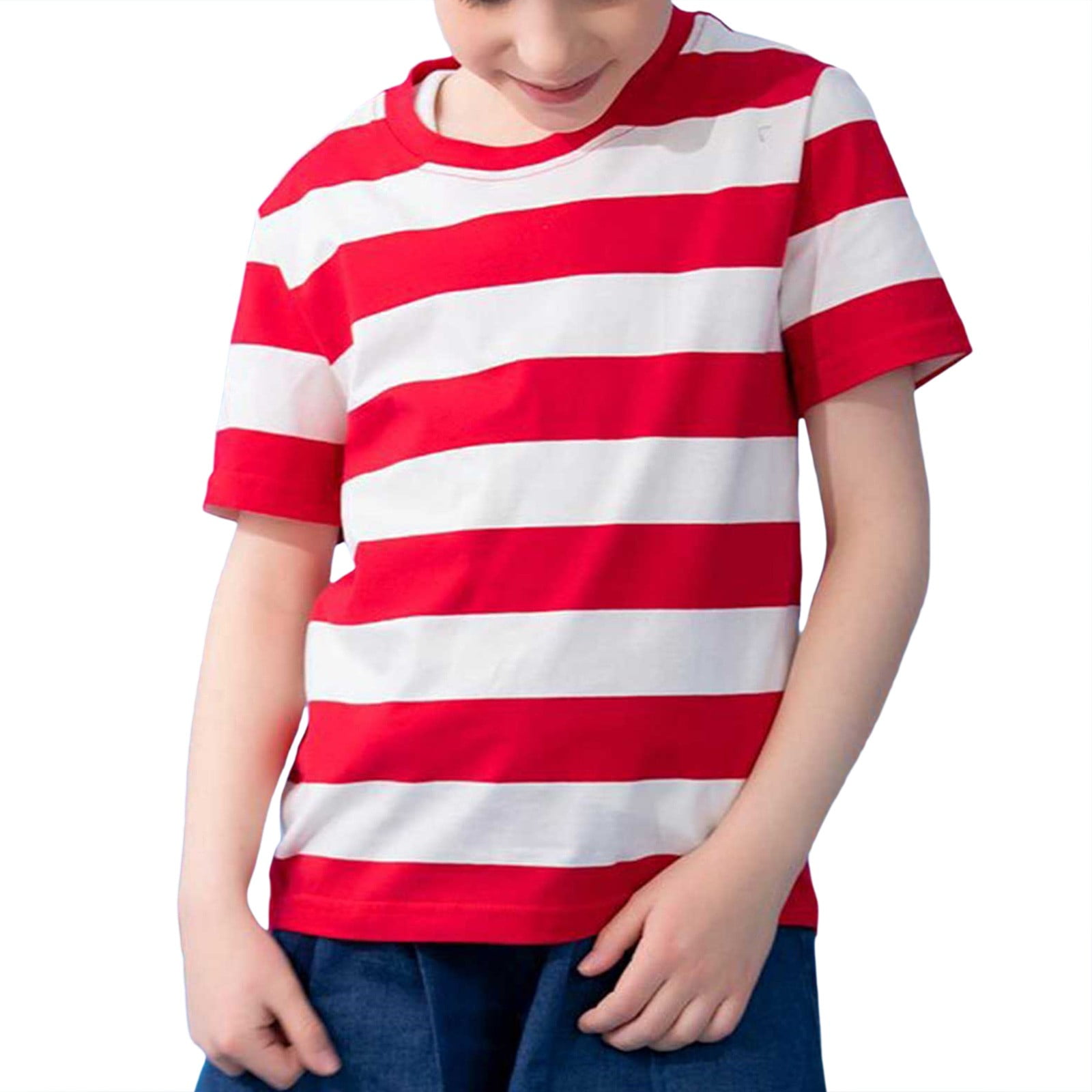Big Kid Girls Summer Striped Short Sleeve T Shirts Color Block Trendy ...