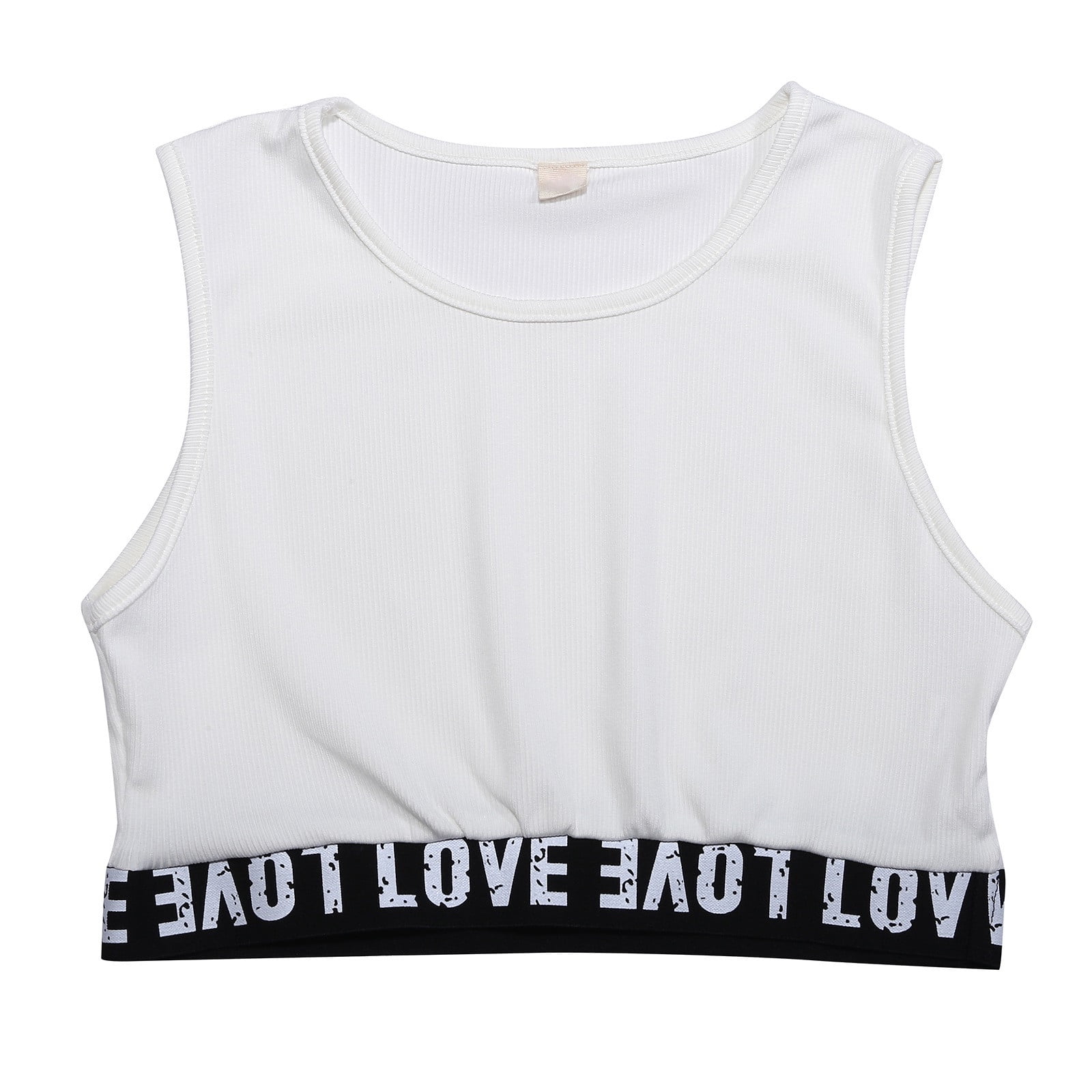 Big Kid Girls Tank Tops Ribbed Knit Sleeveless Tank Tops Girl's Vest ...