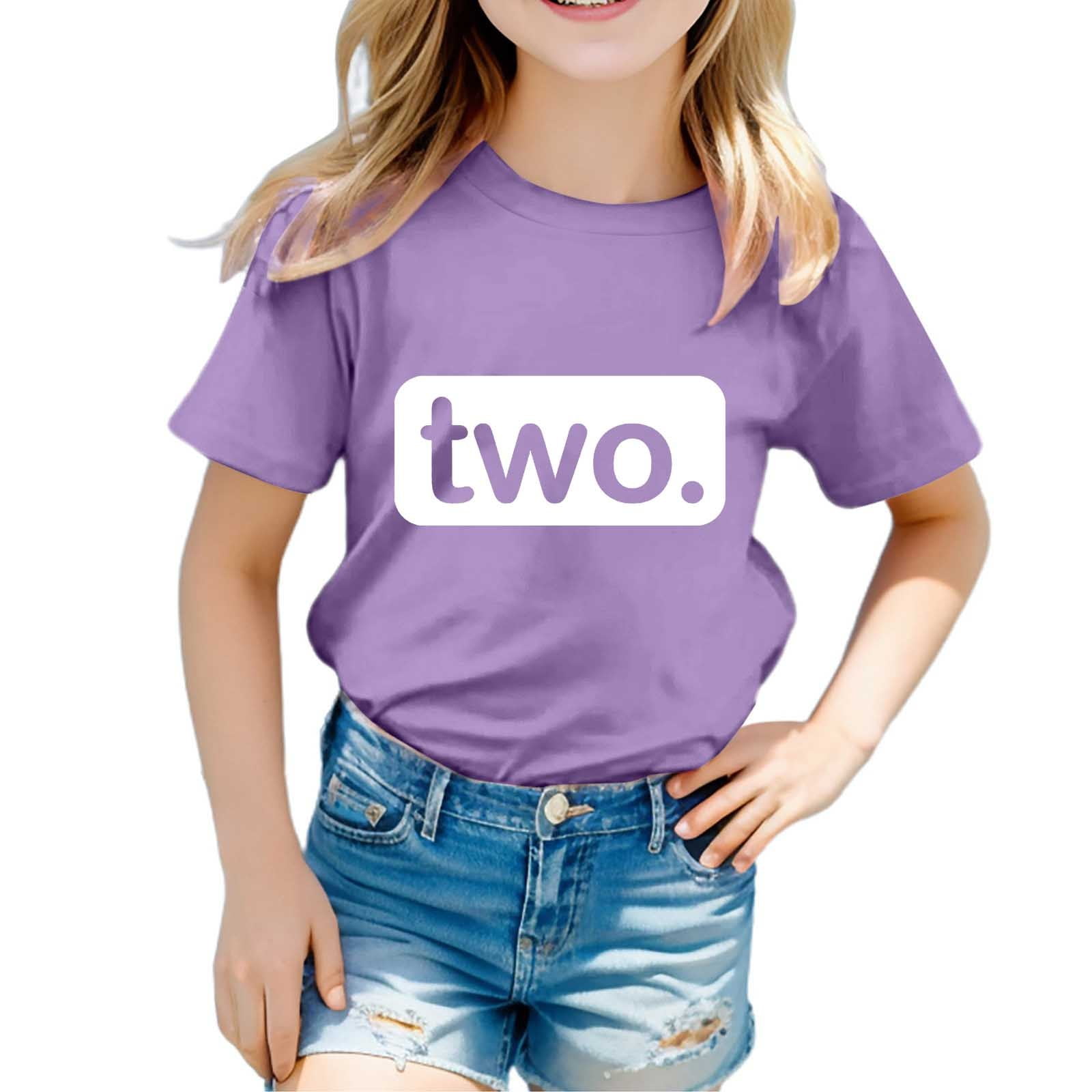 Big Kid Shirts For Teen Kids Girls Child Short Sleeve Happy Brithday ...