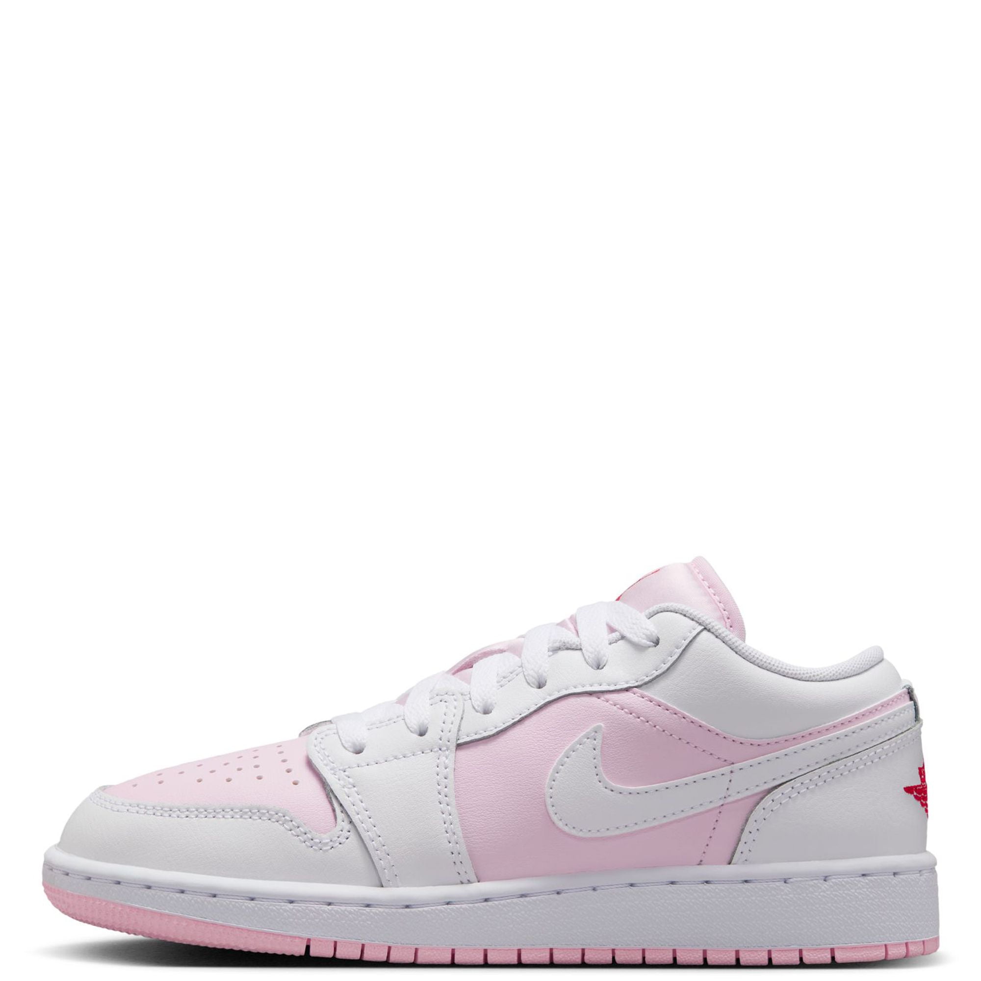 Big Kid's Jordan 1 Low Pink Foam/White-Fire Red (553560 608) - 5 ...