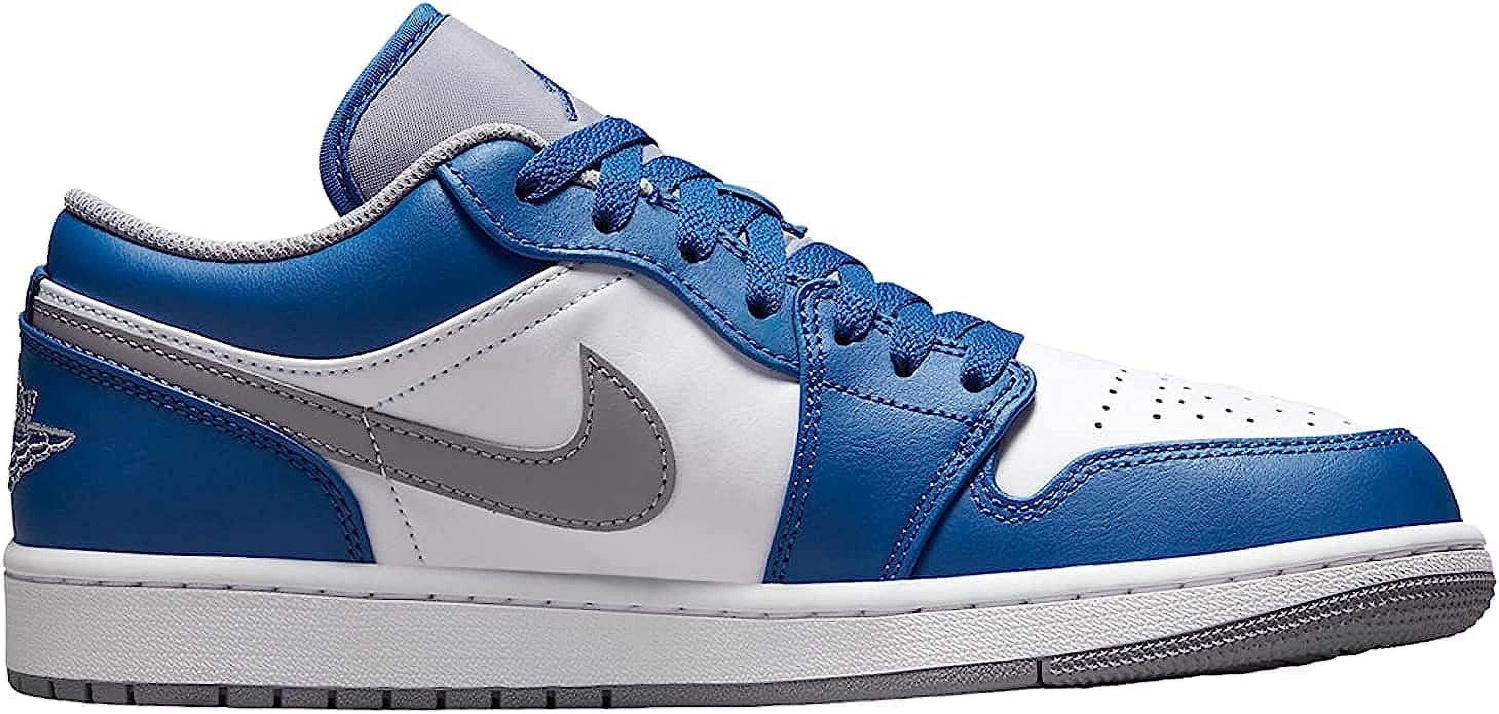 Big Kid's Jordan 1 Low True Blue/Cement Grey-White (553560 412) - 4 ...