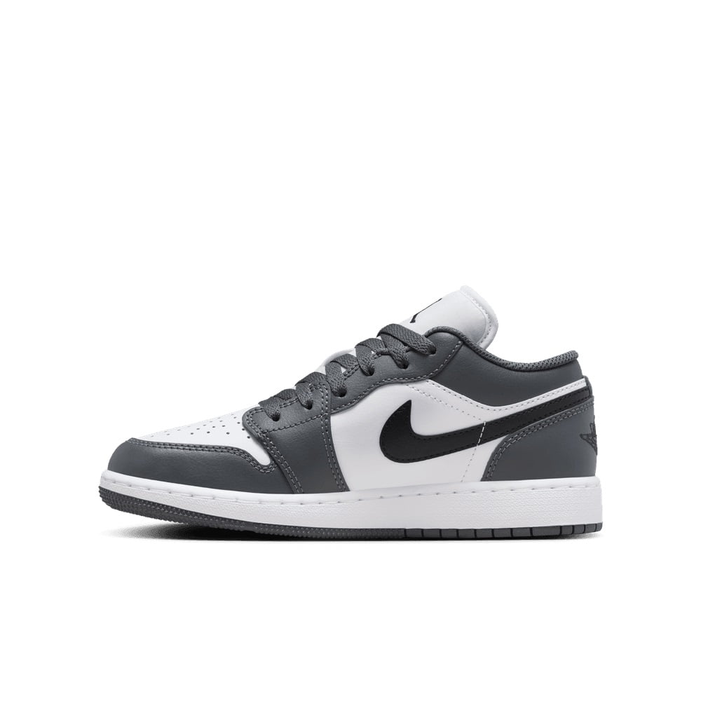 Big Kid's Jordan 1 Low White/Black-Iron Grey (553560 152) - 4 - Walmart.com