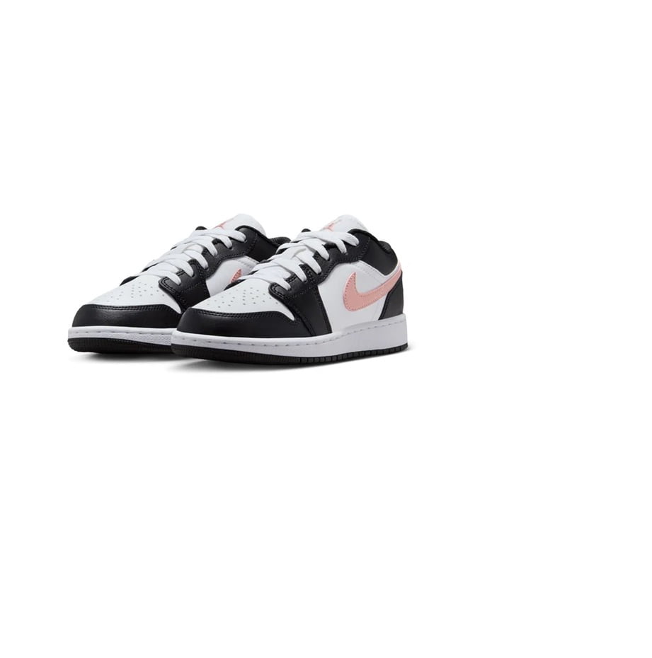 Big Kid's Jordan 1 Low White/Rust Pink-Black (553560 165) - 6 - Walmart.com