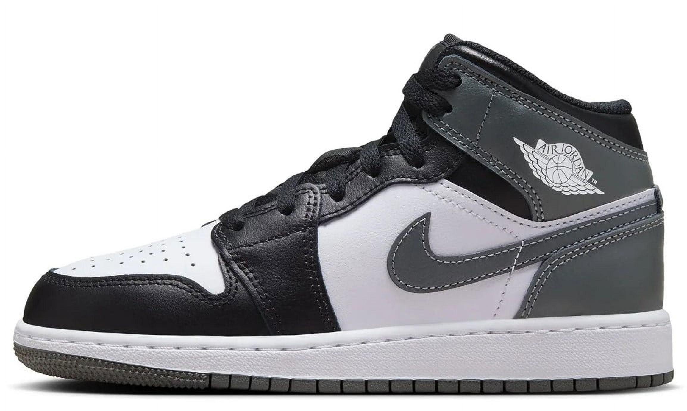 Big Kid's Jordan 1 MID Black/Iron Grey-White (DQ8423 001) - 7 - Walmart.com