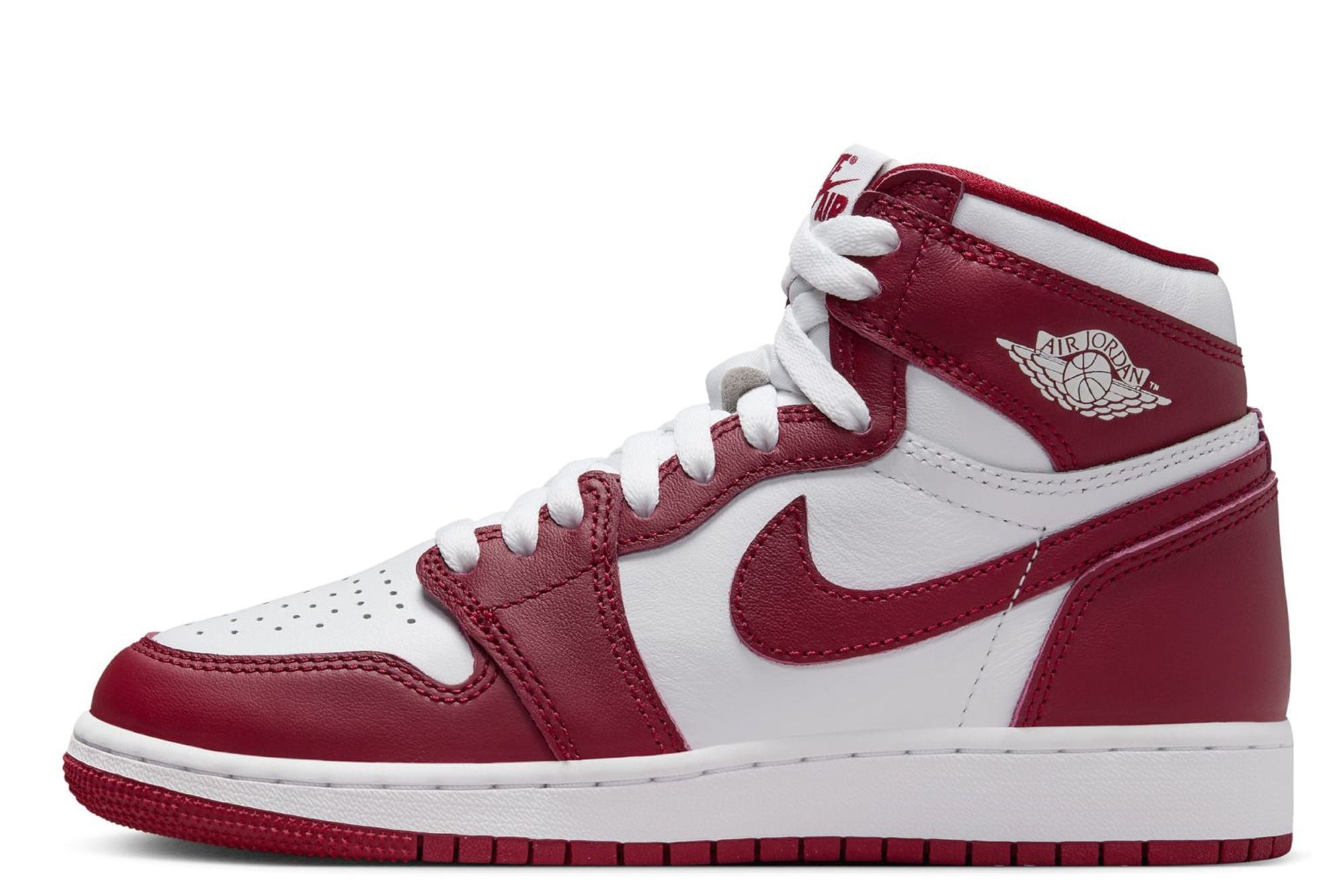 Big Kid's Jordan 1 Retro High OG "Artisanal Red" Wht/Team Rd (FD1437 ...