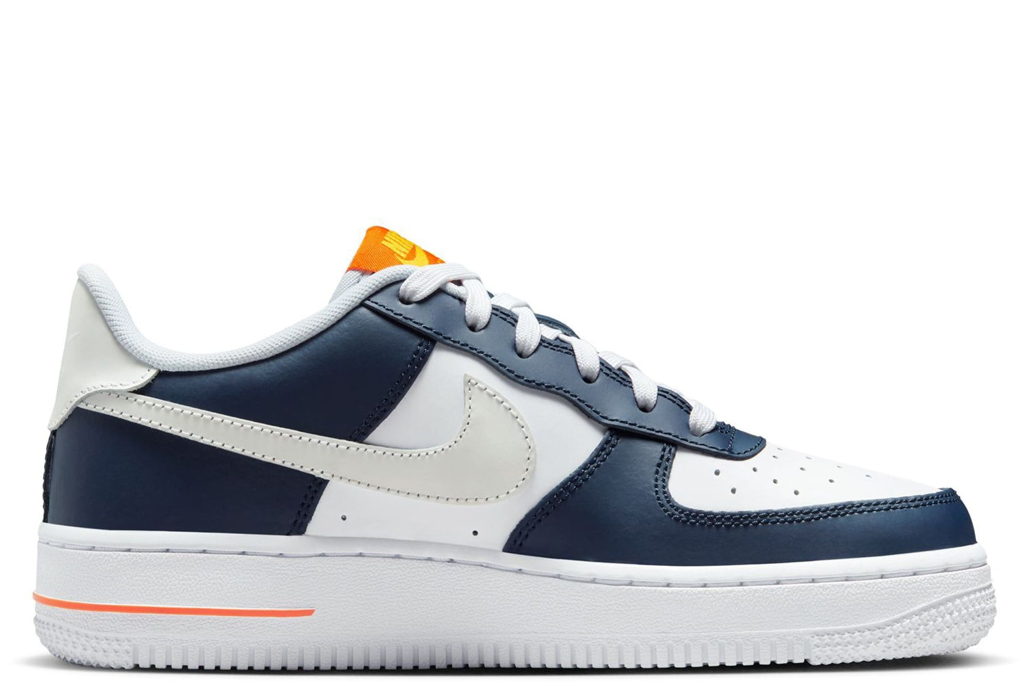 Nike Air Force 1 Low LV8 BG Shoes, Big Kid's, Navy/Wht-Blue Tint, Size ...