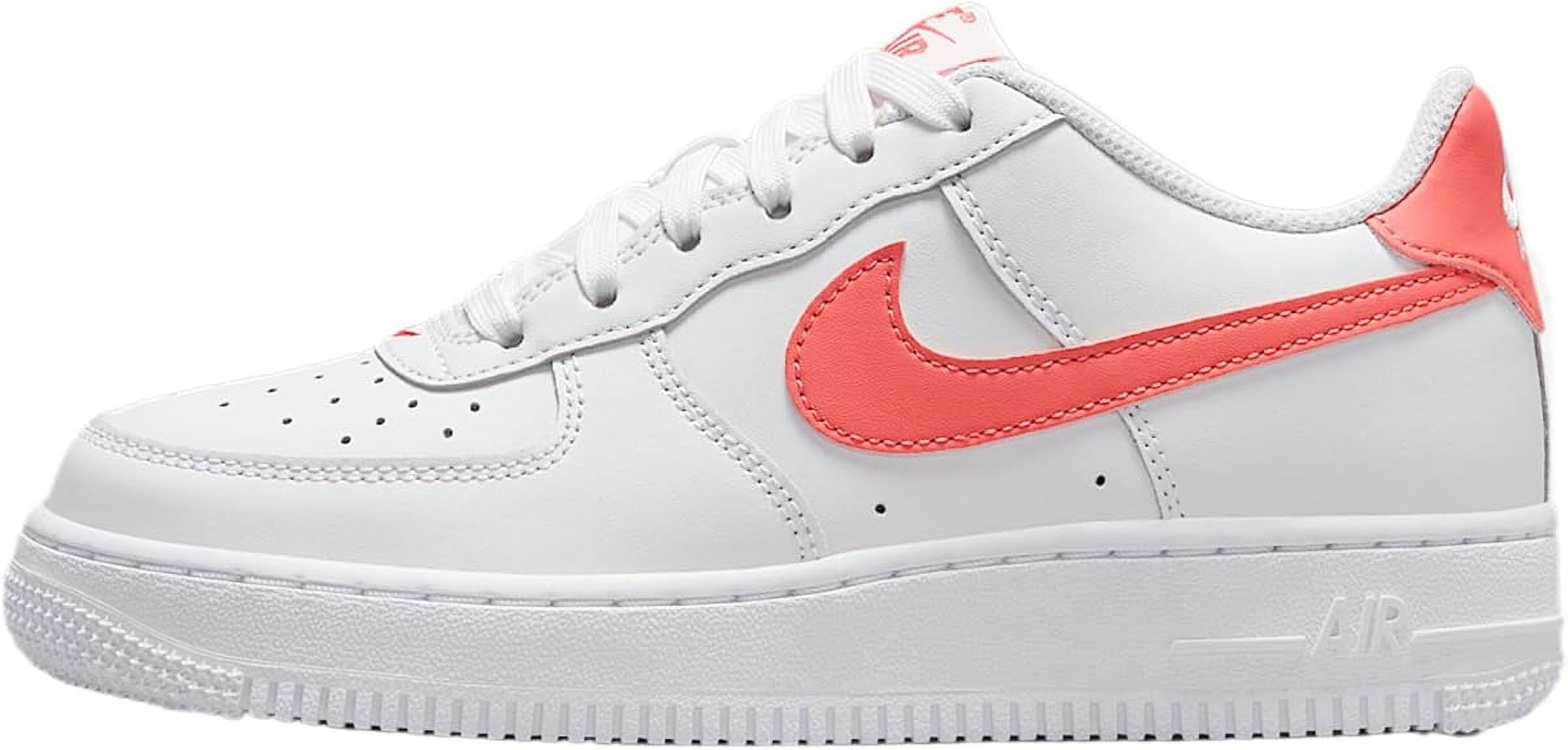 Big Kid's Nike Air Force 1 White/Magic Ember (FV5948 117) - 7 - Walmart.com