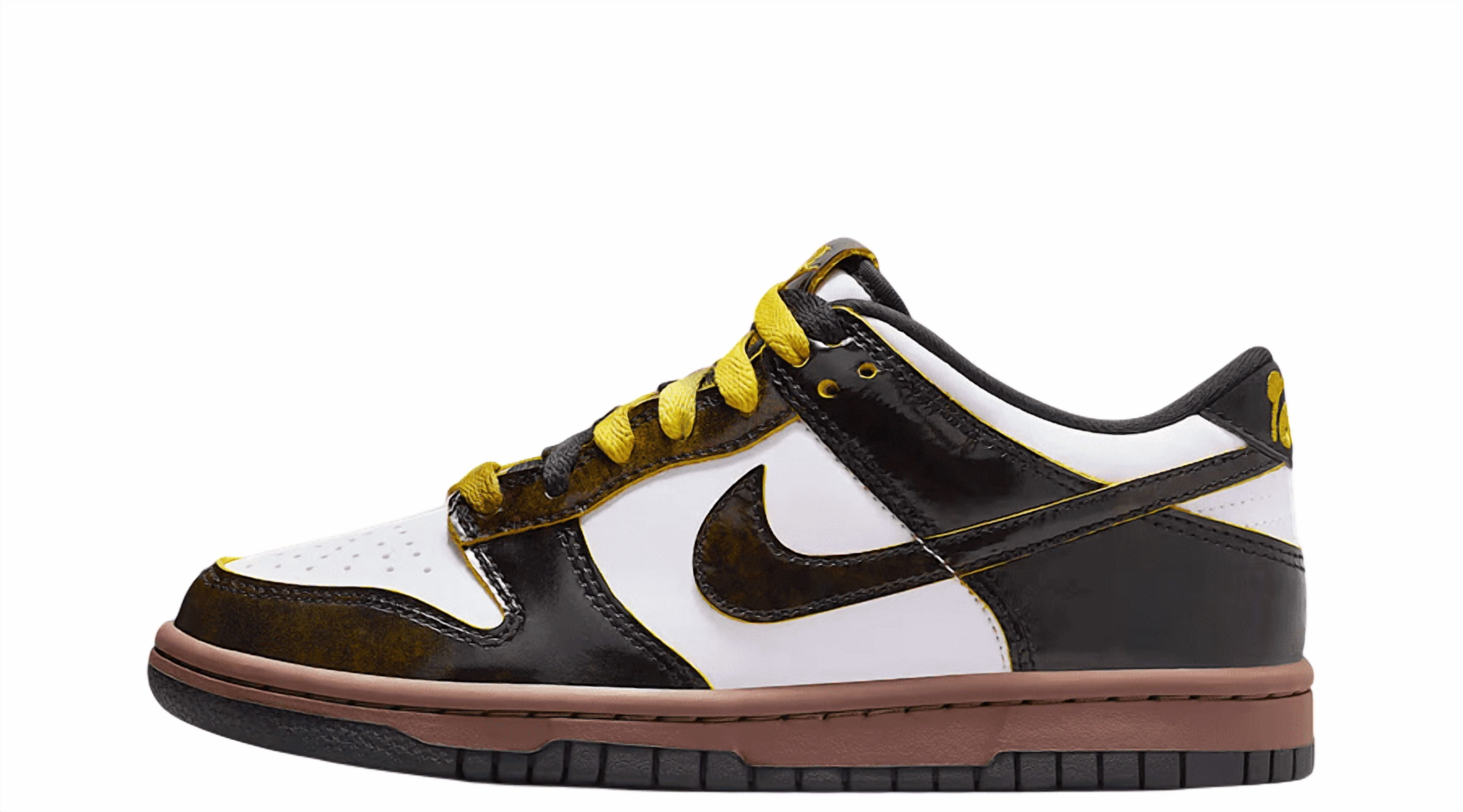 Big Kid's Nike Dunk Low SE White/Bright Citron-Black (HQ9294 100) - 6 ...