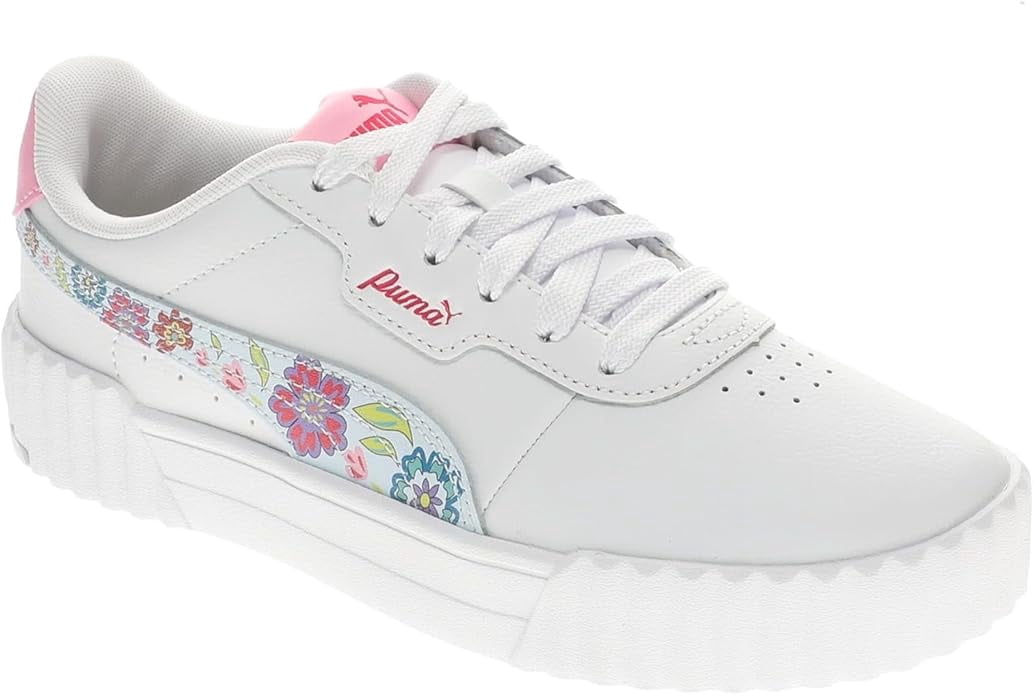 Big Kid's Puma Carina 3.0 Flower Power JR Puma White-Icy Blue (403112 ...