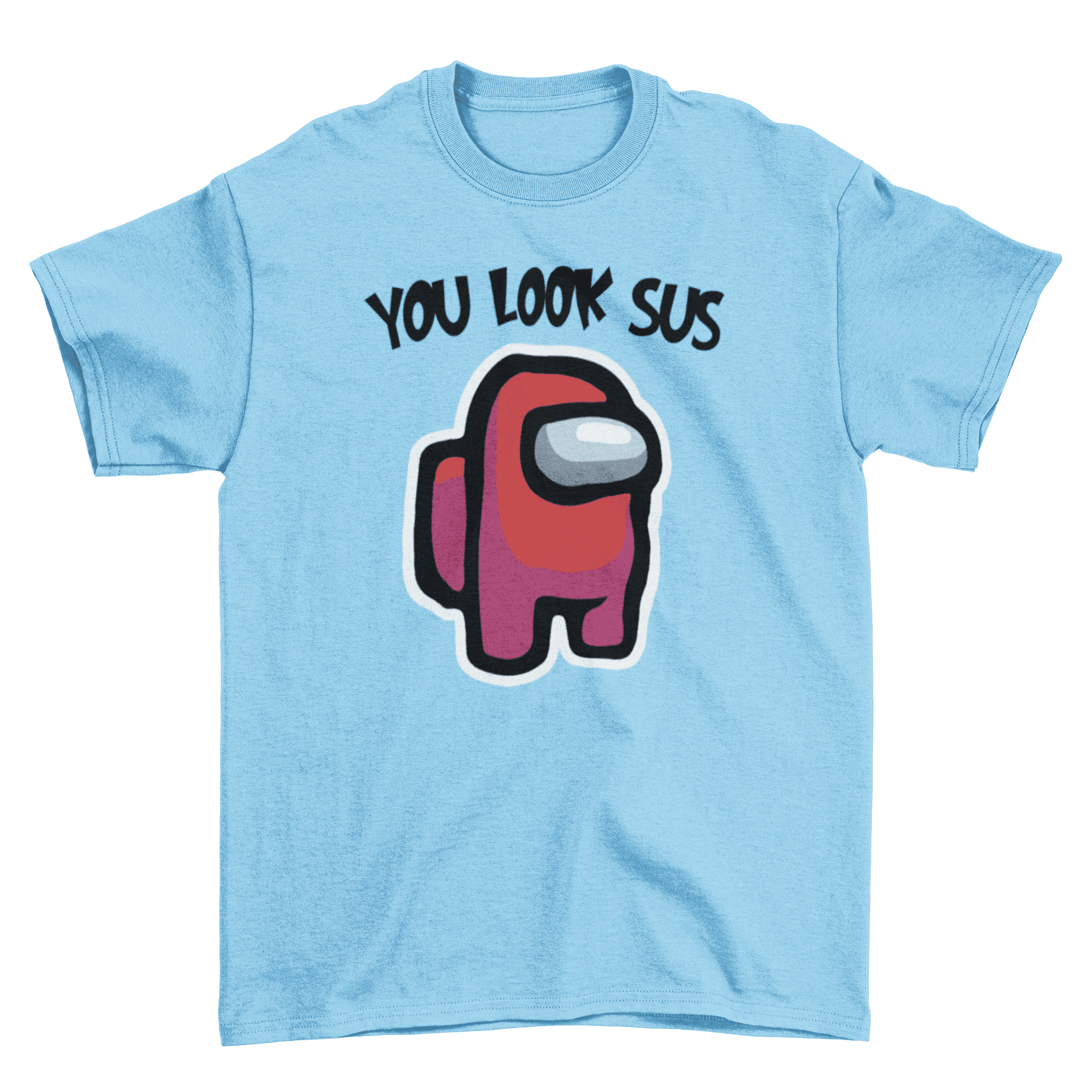 Big Kids Among Us You Look Sus Red Crewmate Soft Cotton Unisex T-shirt ...