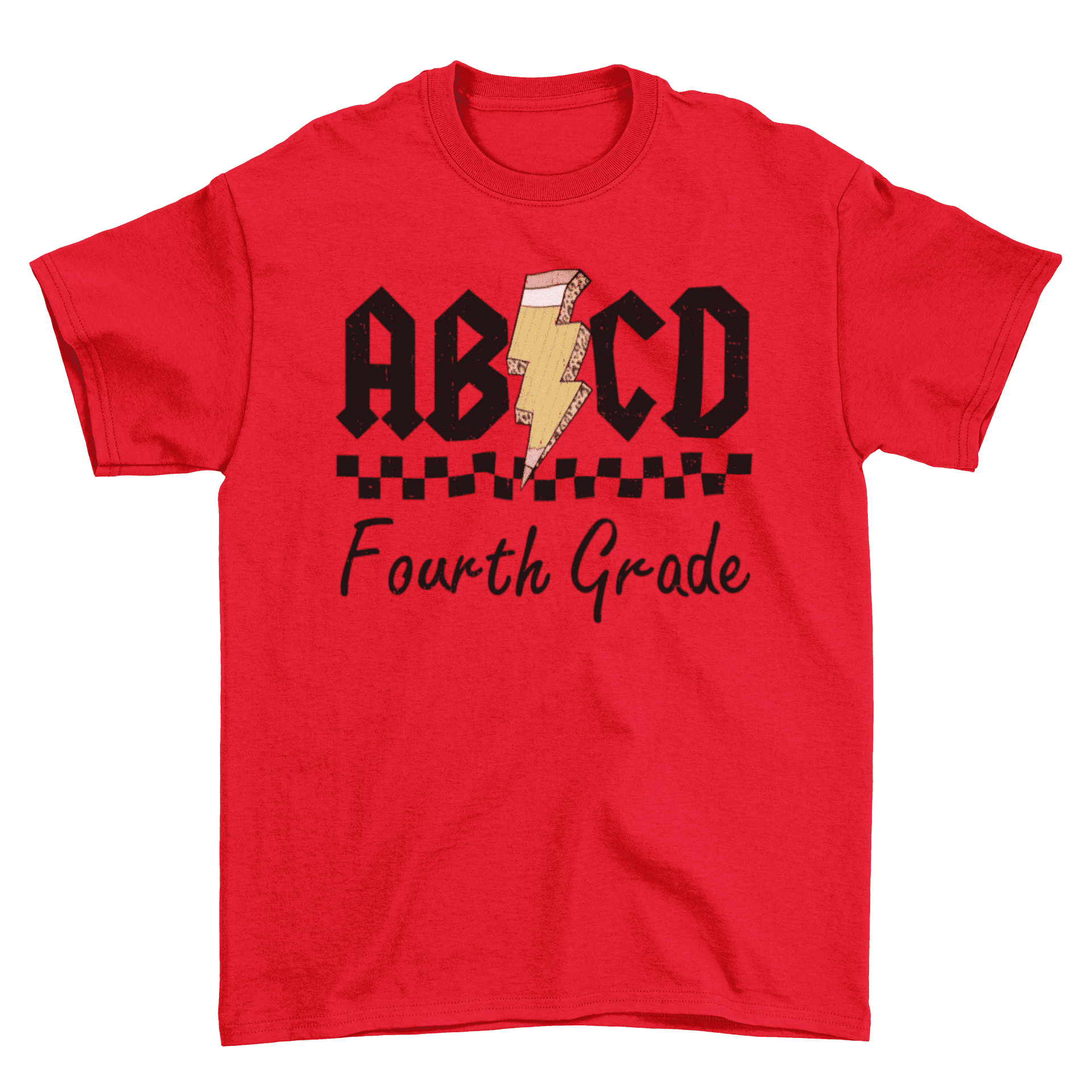 Big Kids Back To School ABCD Fourth Grade Soft Cotton Unisex T-shirt ...