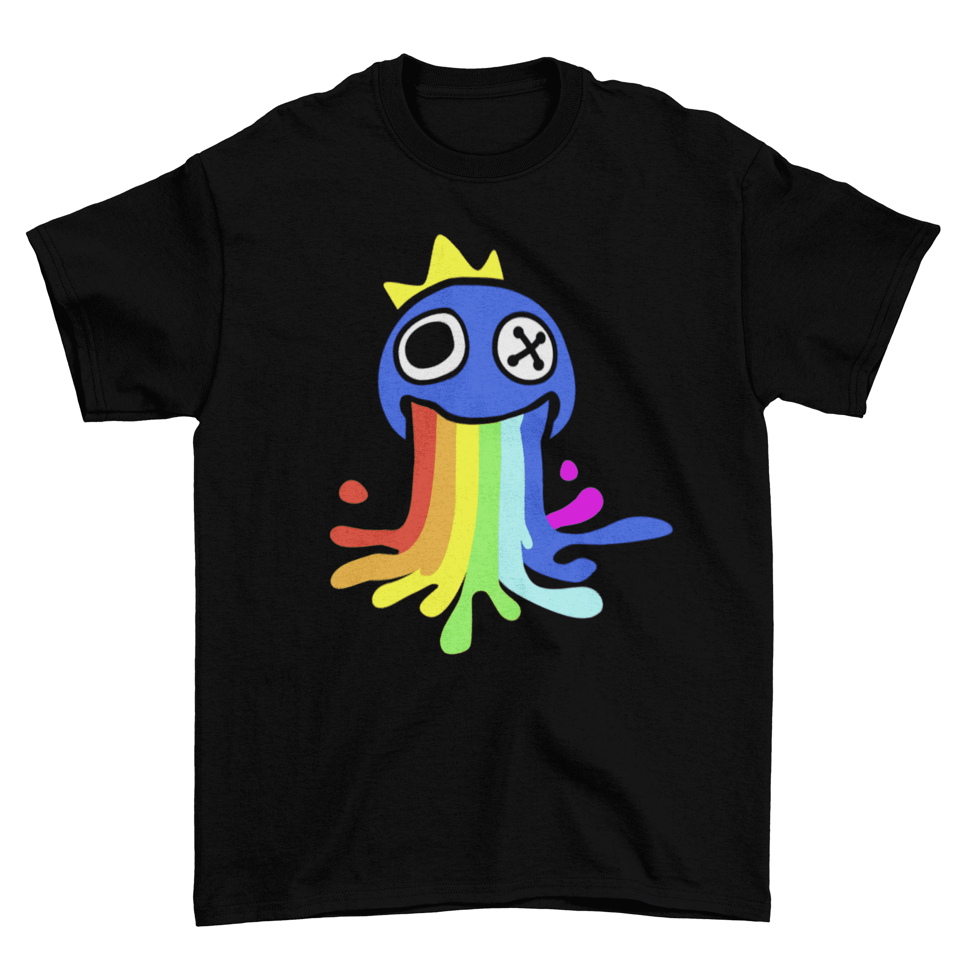 Big Kids Computer Game Rainbow Friends Blue Friend Soft Cotton Unisex T ...