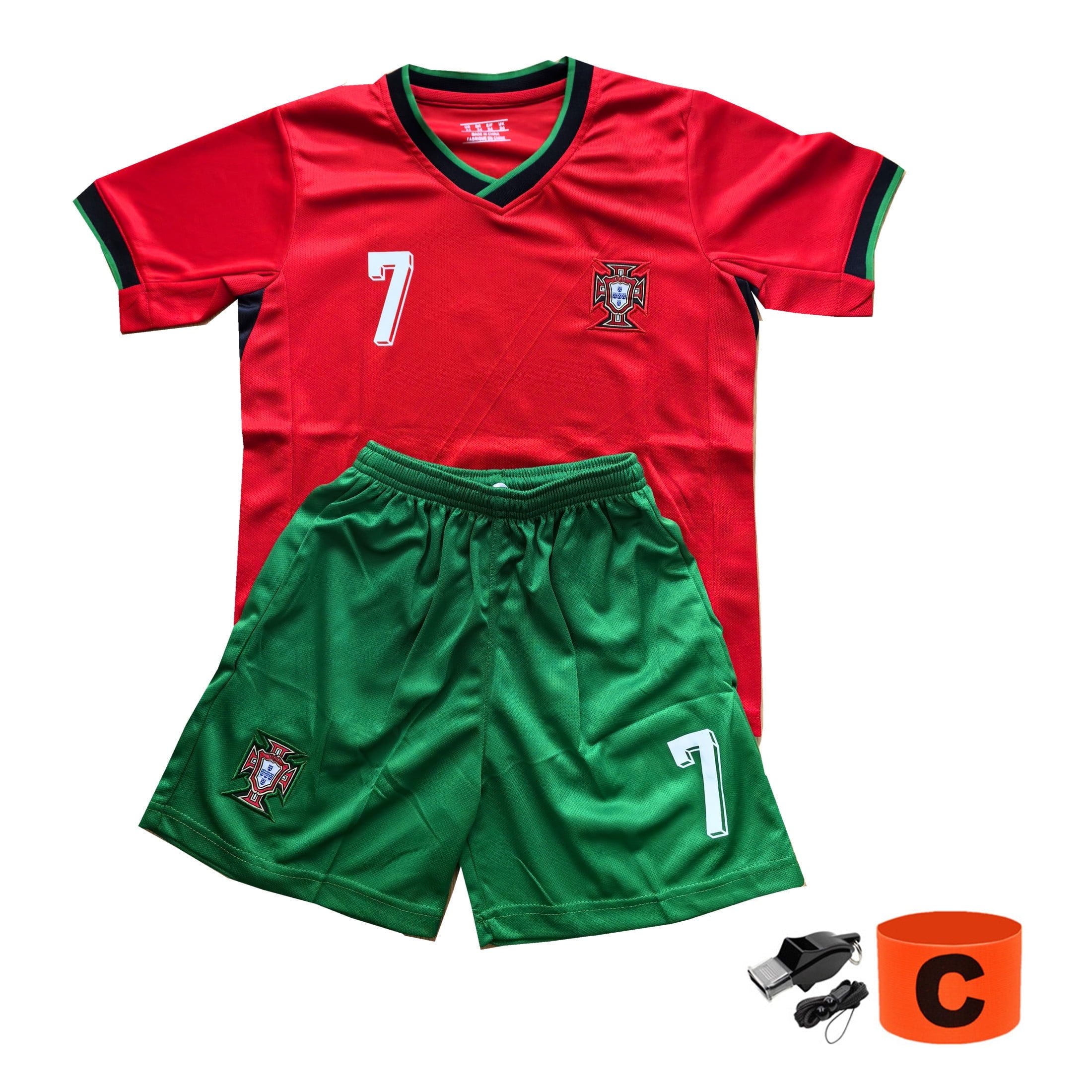 Big Kids Soccer Jersey EURO-2024 Boys Football Uniforms For Ronaldo Fan ...