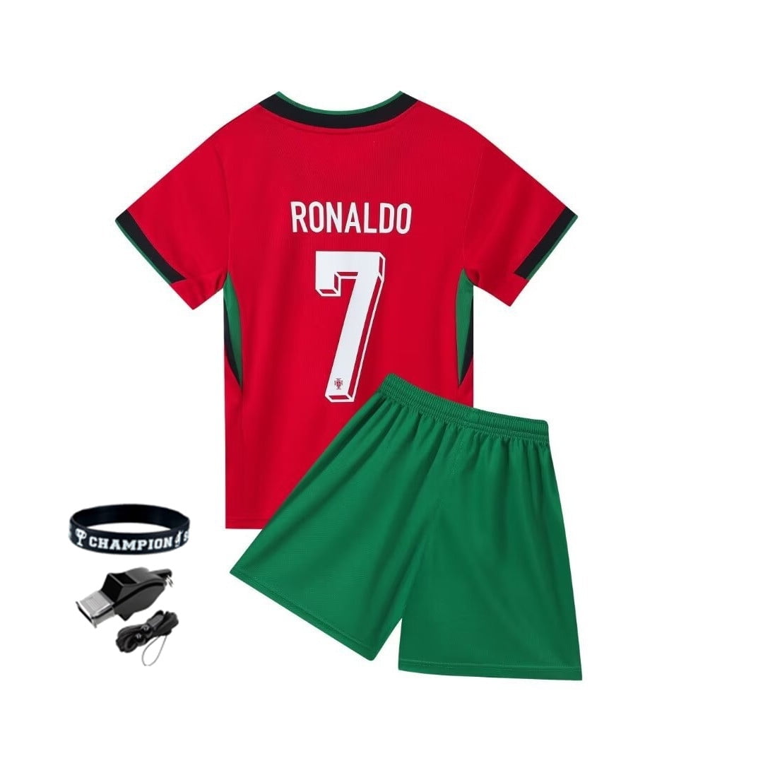 Big Kids Soccer Jersey EURO2024 Boys Football Uniforms For Ronaldo Fan ...
