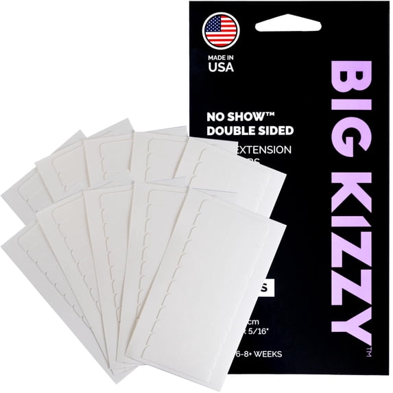 Big Kizzy No Show Double Sided Replacement Tape Tabs for Hair ...