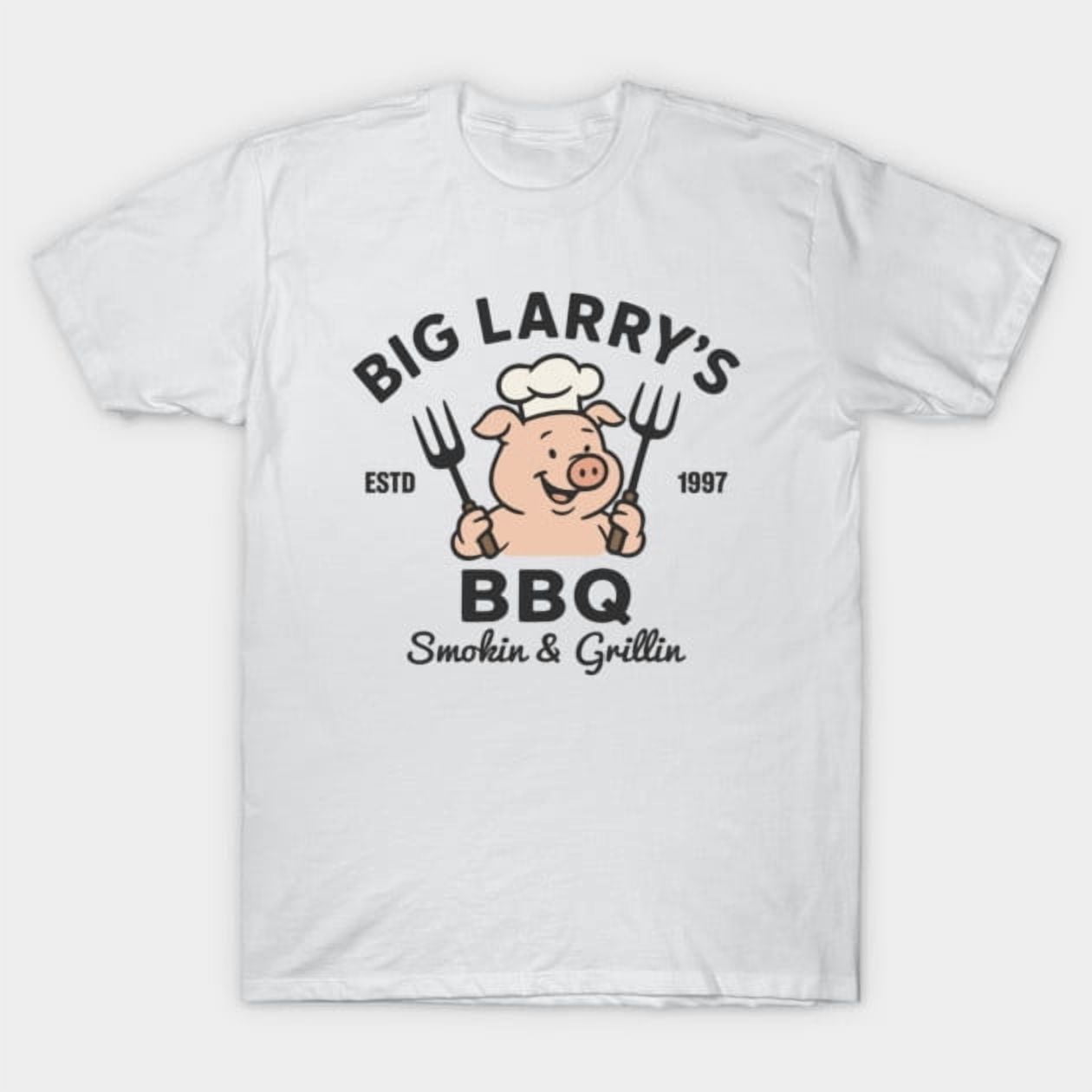 Big Larry's BBQ Happy Pig Chef Funny Barbecue Grill Master Smoker ...