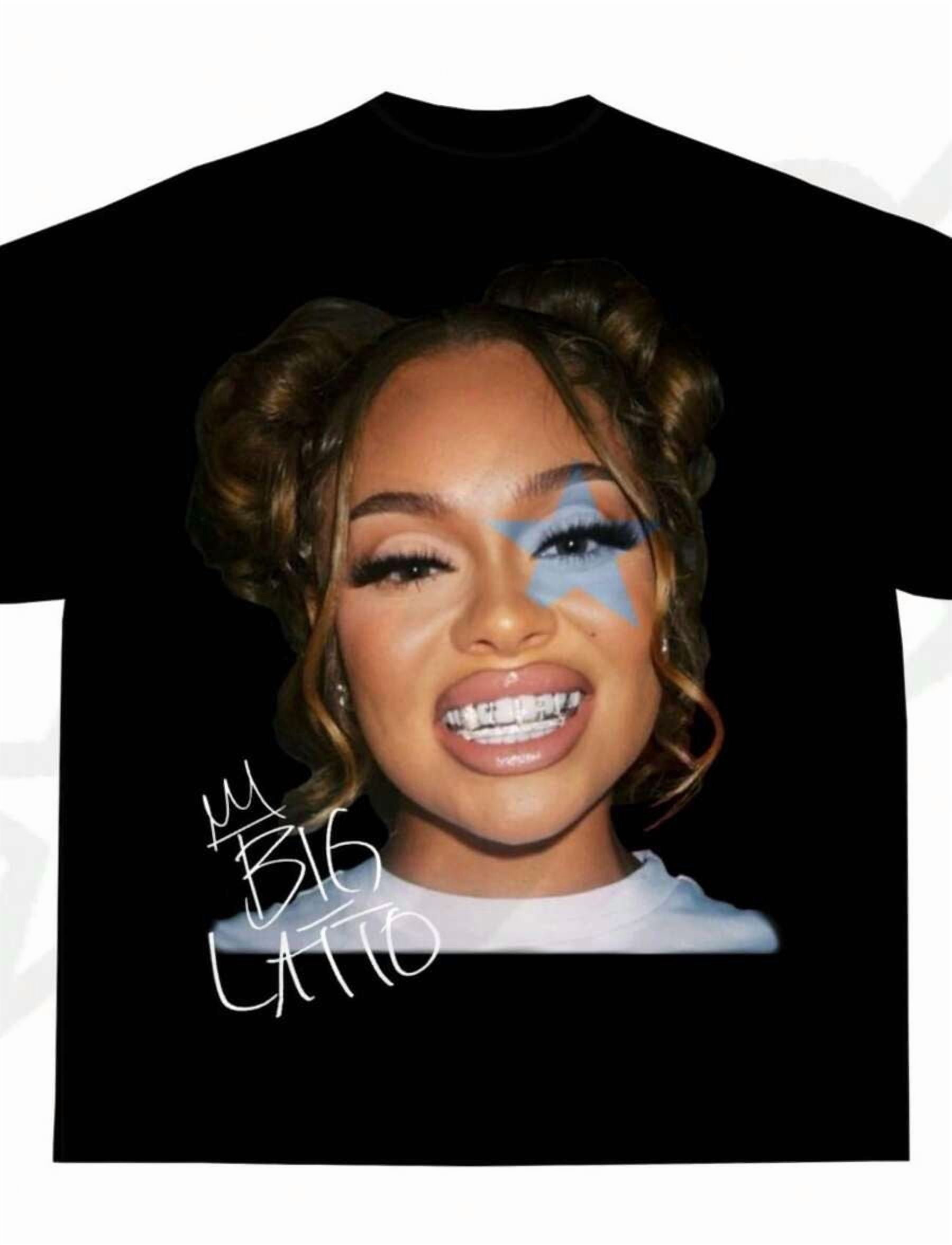 Big Latto Graphic Tee WomenS MenS Summer Clothes Uni T-Shirt180g Casual ...