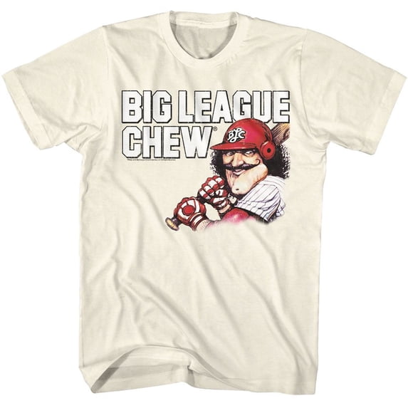 Big League Chew Vintage Moustache Natural Adult T-Shirt - Walmart.com