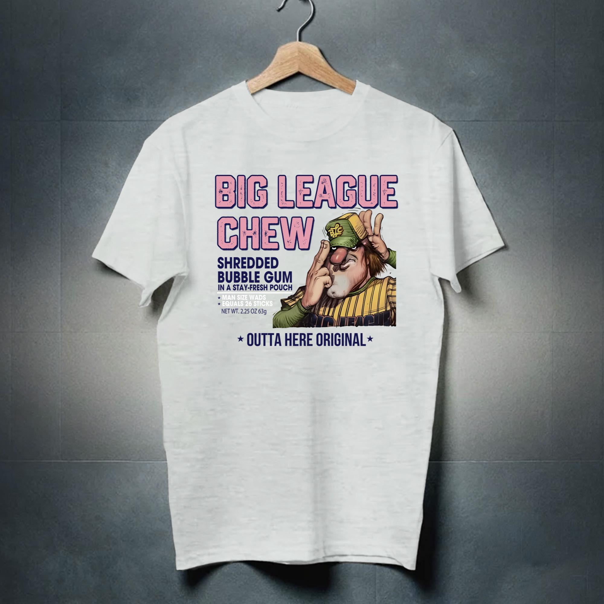 Big League Chew Vintage Shredded Bubble Gum Men's T Shirt-TH33121 ...