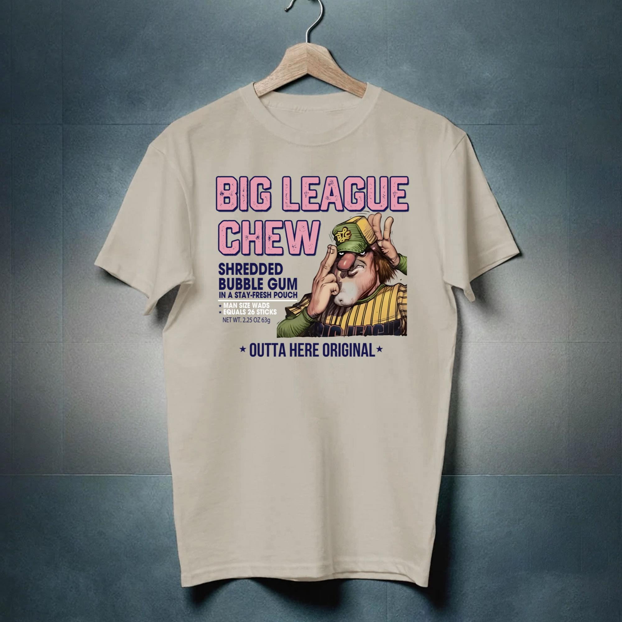 Big League Chew Vintage Shredded Bubble Gum Men's T Shirt-TH33121 ...