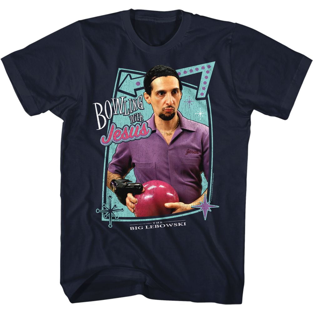 The Big Lebowski Bowling With Jesus Navy Adult T-Shirt 4Xl - Walmart.com