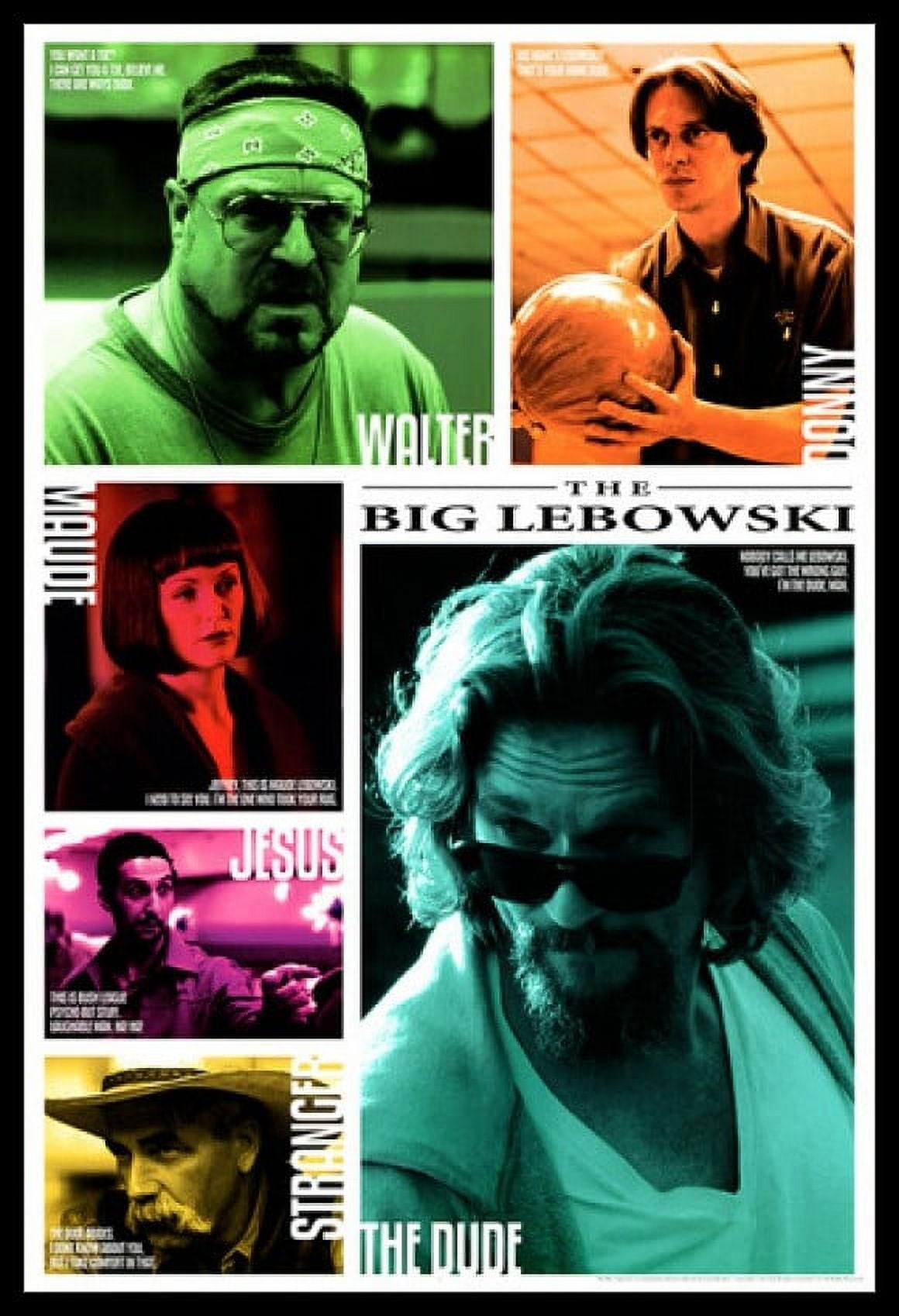 Big Lebowski Collage Laminated & Framed Poster (24 x 36) - Walmart.com