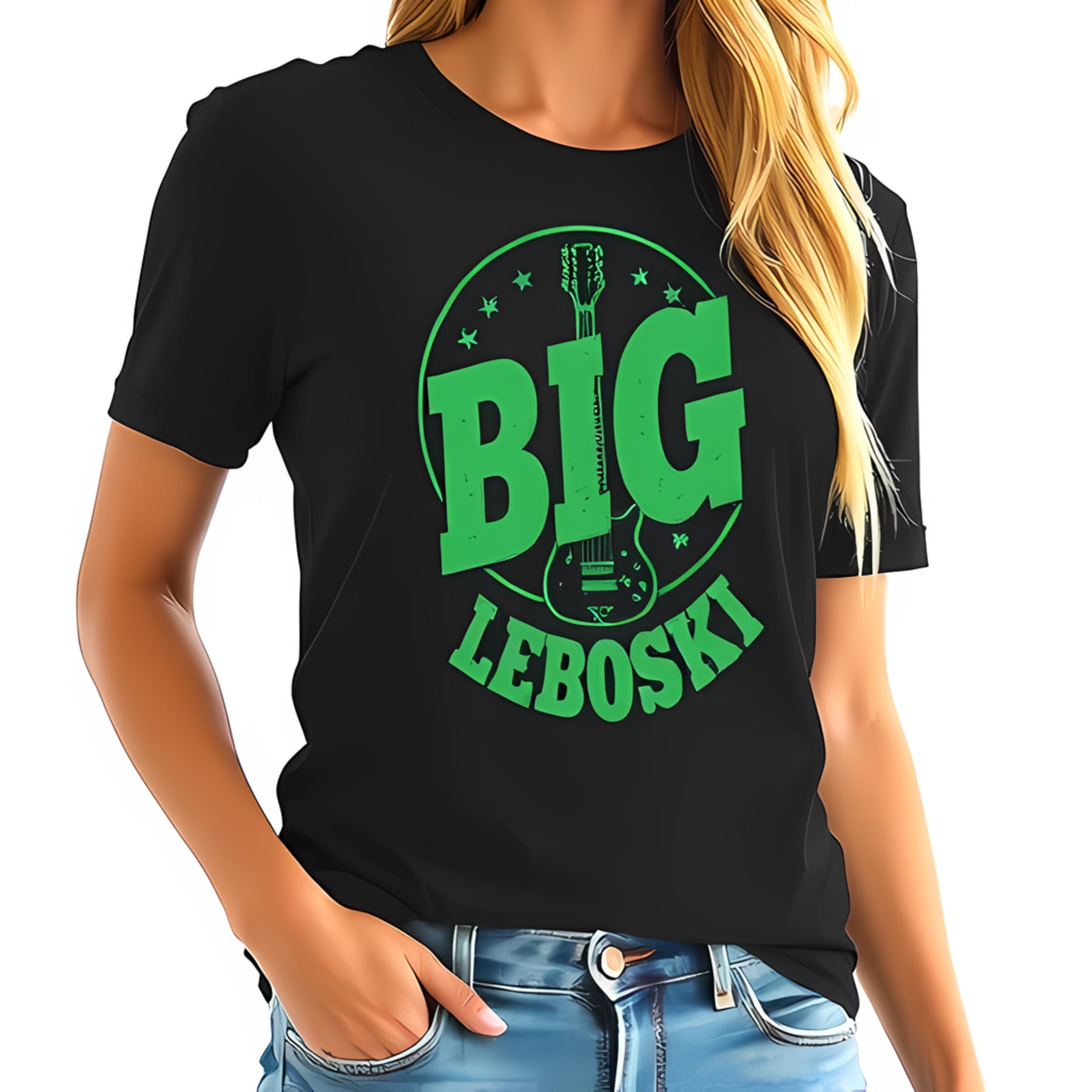 Big Lebowski Vintage Style Cotton Short Sleeve T-Shirt with Green ...