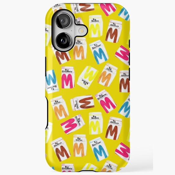 Big Letter M Party Theme Mustard Yellow Color iPhone Case 17 11 12 13 ...