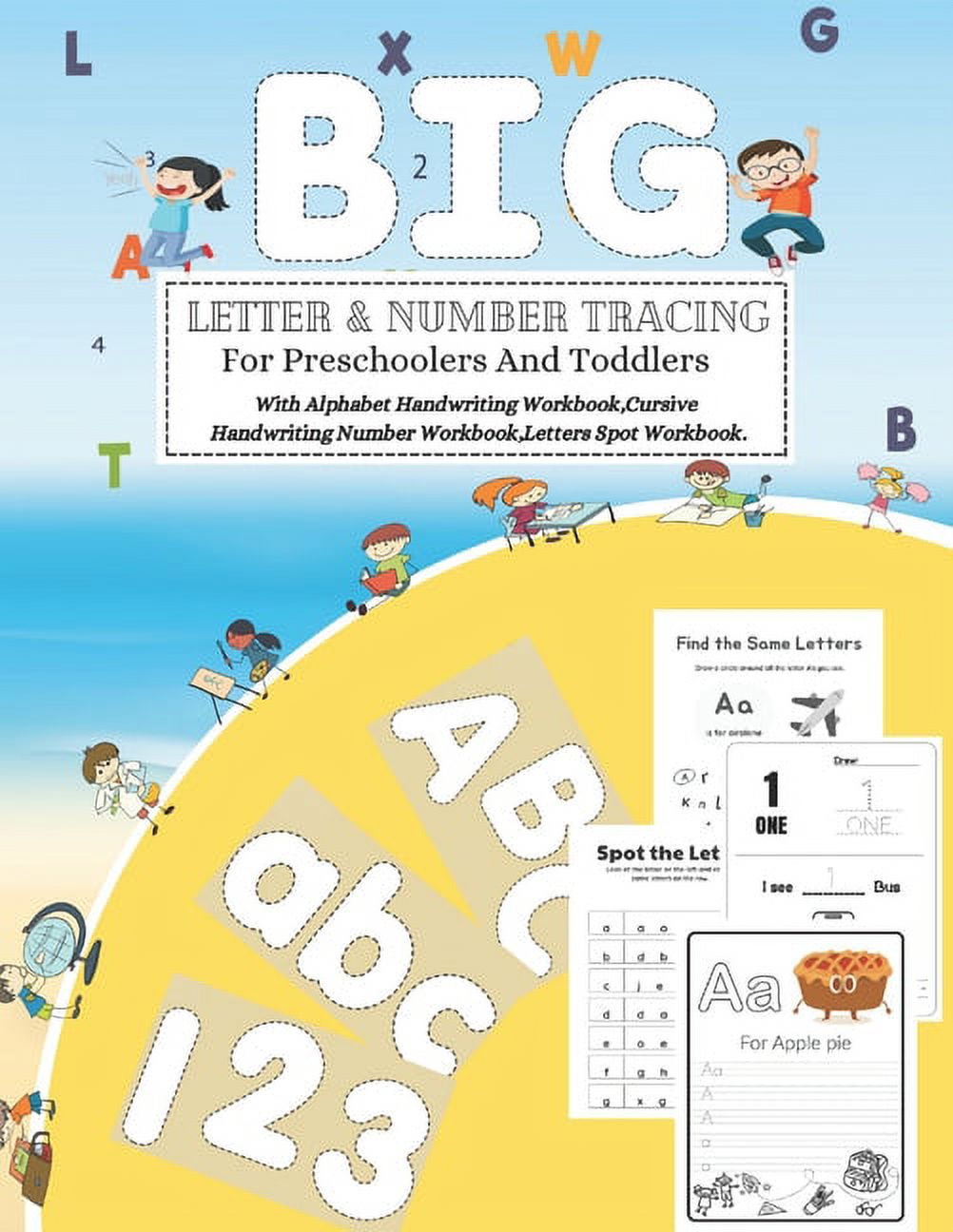 BIG LETTER & NUMBER TRACING For Preschoolers And Toddlers: Practice ...
