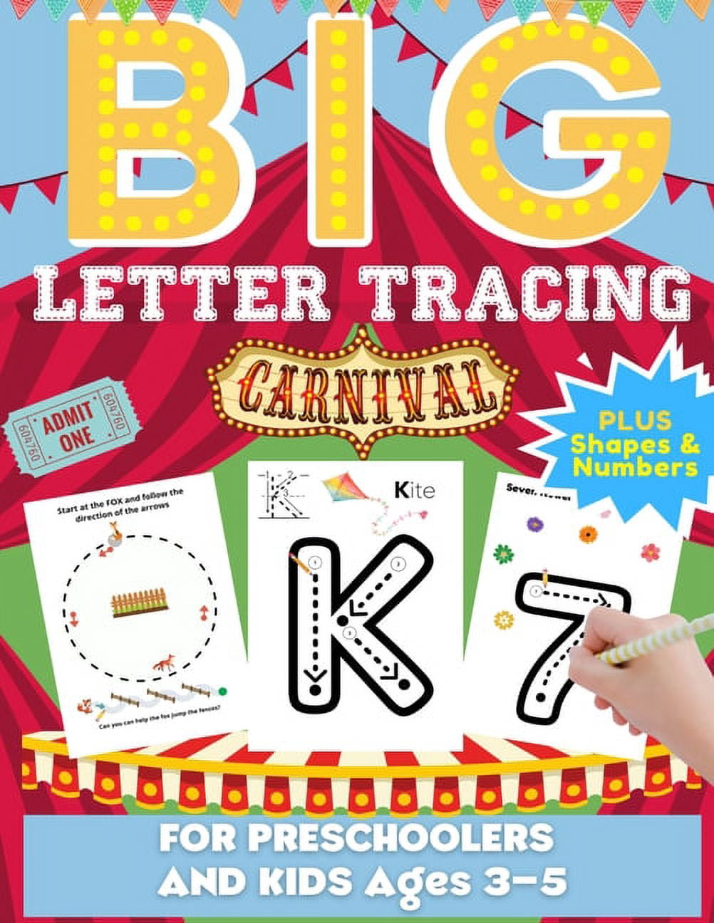 Big Letter Tracing For Preschoolers And Kids Ages 3-5: Alphabet Letter ...