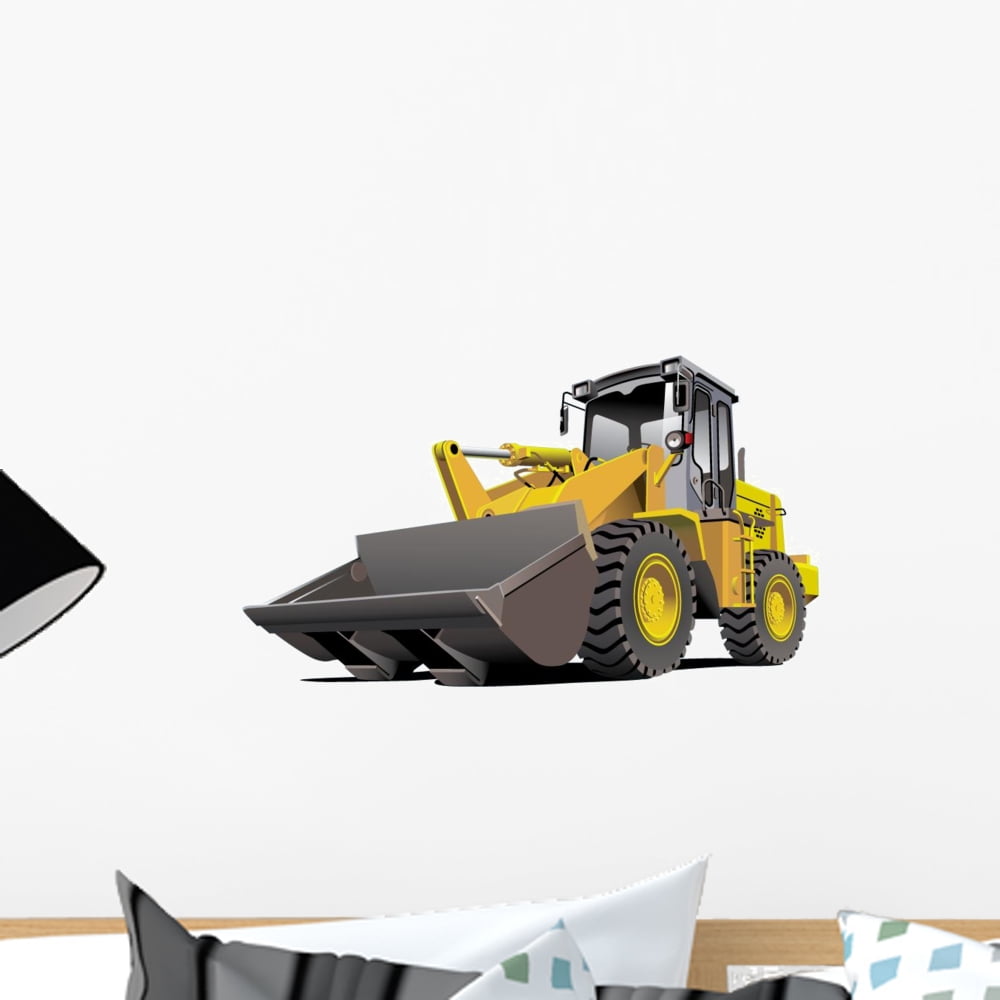 Big Lifter Bulldozer Construction Wall Decal Sticker, Wallmonkeys Peel ...