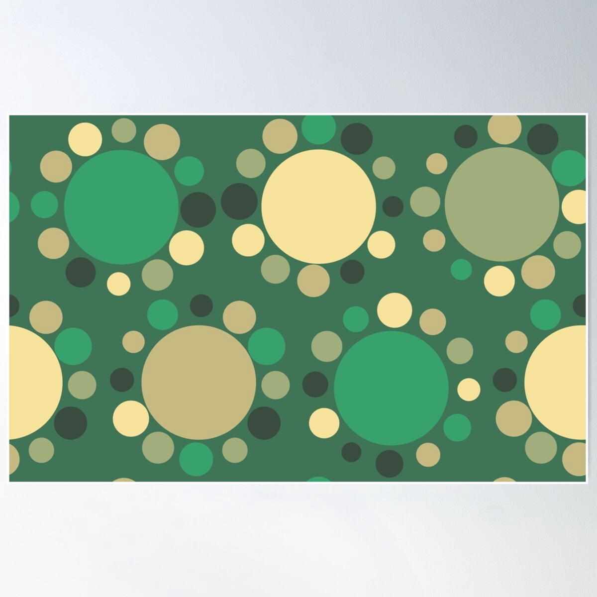 Big Little Dots Lemon Lime Poster Wall Art, Modern Wall Decor For ...