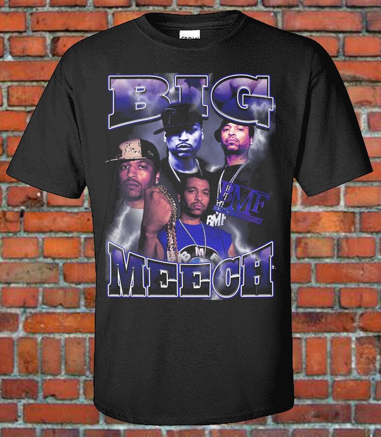 Big MEECH 90s Vintage Style Bootleg Rap Tee BMF Hip Hop ATL Detroit ...