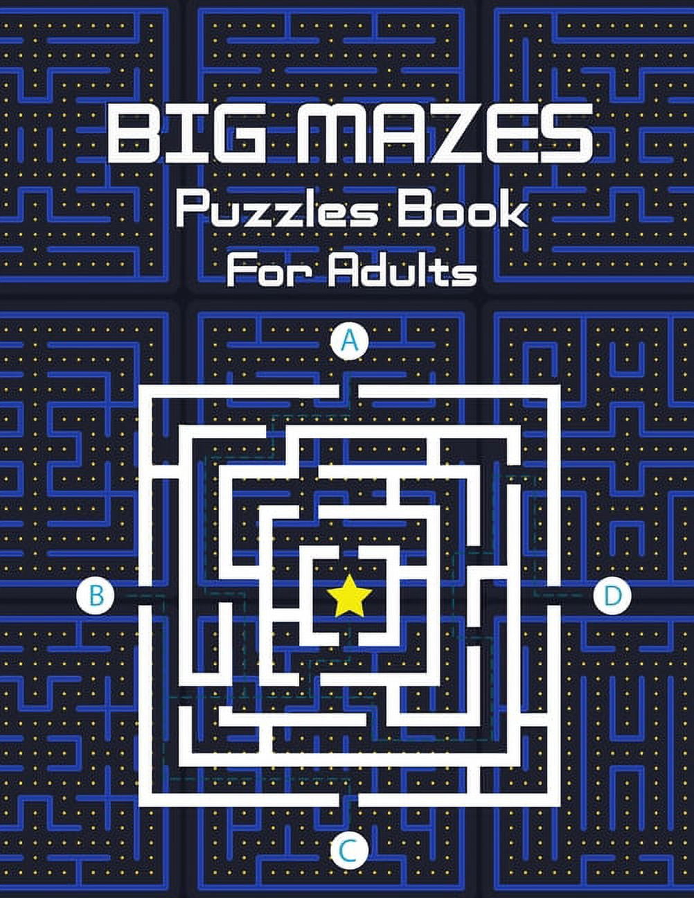 Big Mazes Puzzles Book For Adults: Challenge and Fun for your Brain ...