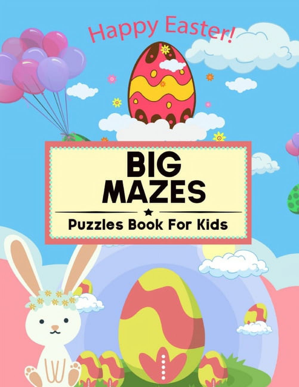 Big Mazes Puzzles Book For Kids: 100 Mazes of 5 Different Maze Shapes ...