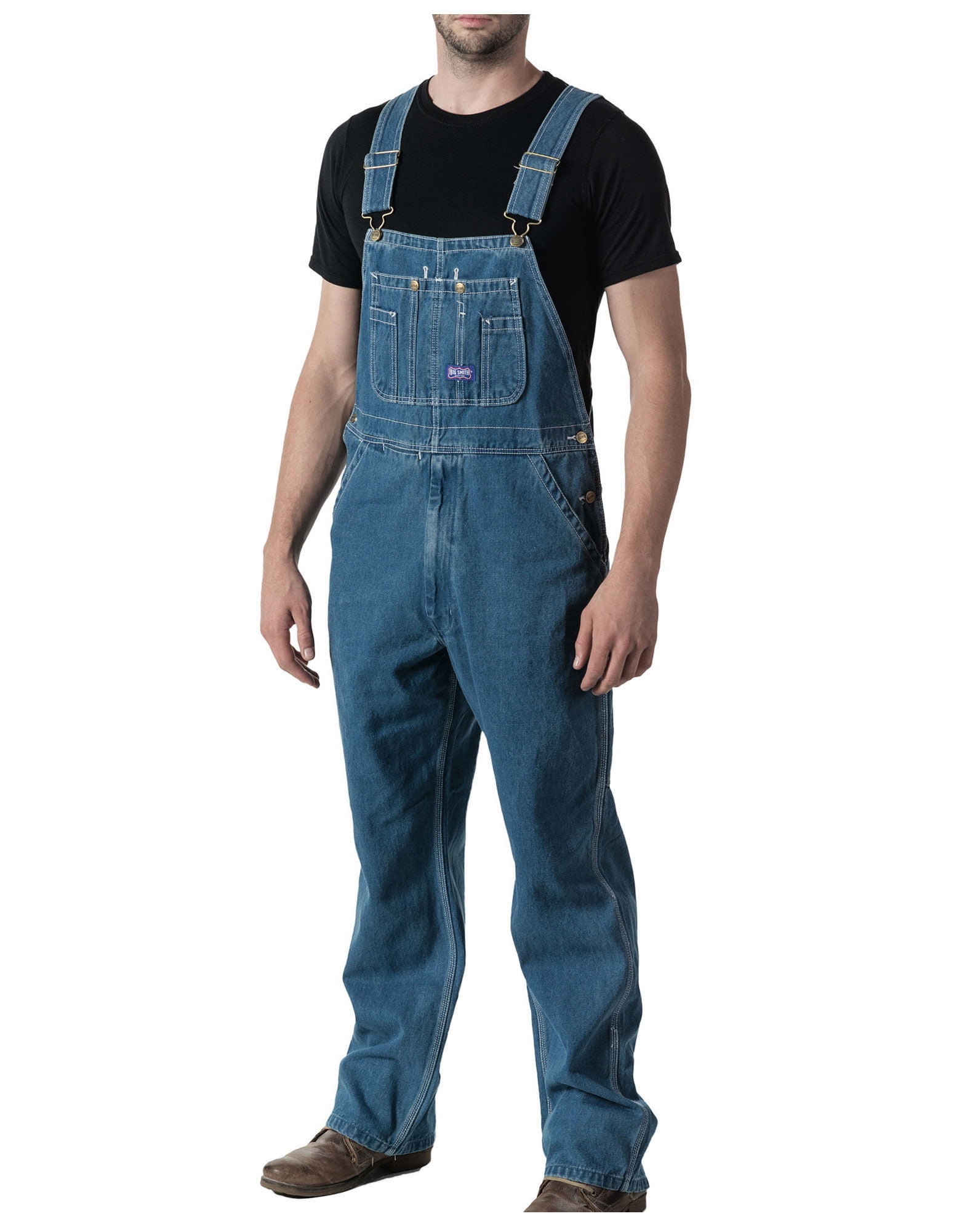 Big Men's 100% Cotton Stonewashed Denim Bib Overall - Walmart.com