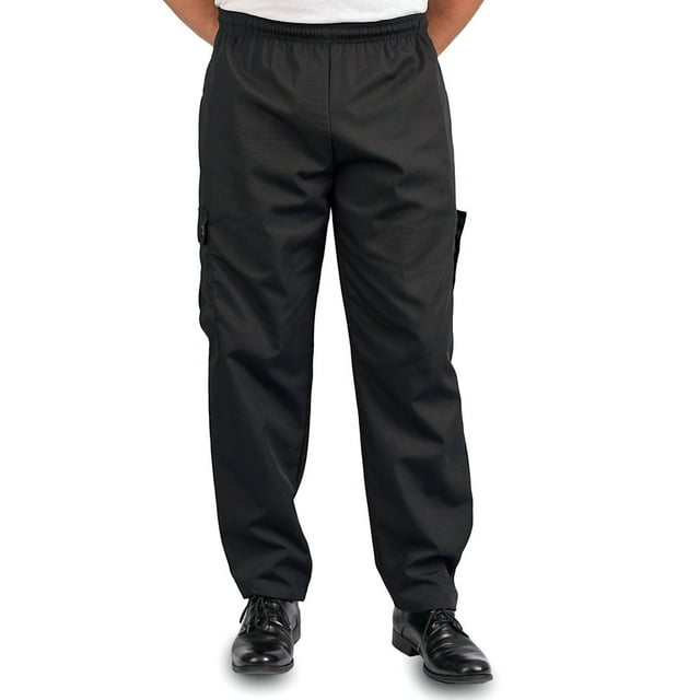 Big Men's Black Cargo Style Chef Pant - Walmart.com